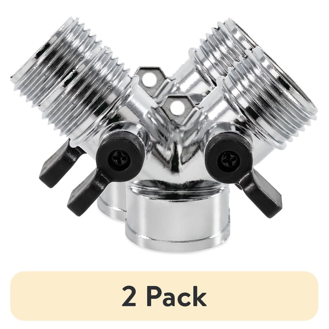 (2 pack) Camco RV Fresh Water Hose Wye Valve - Two-Way Hose Splitter ...
