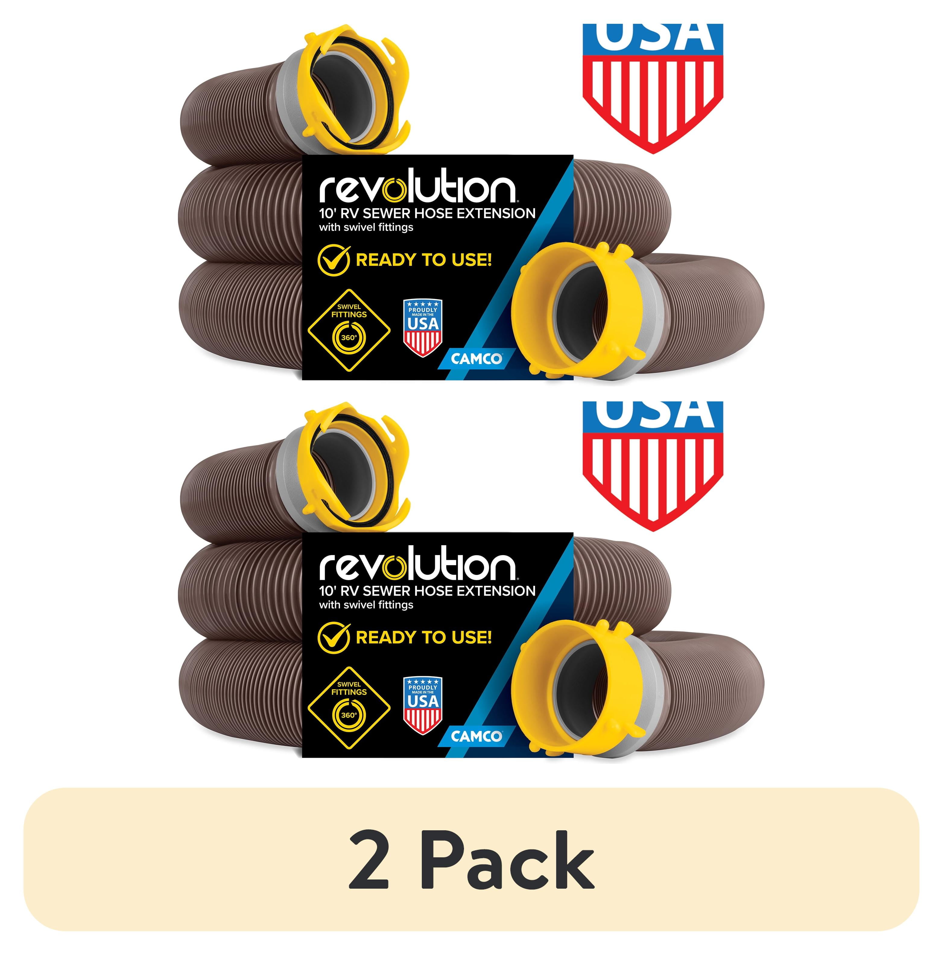 (2 pack) Camco Revolution 360 10-Foot RV Sewer Hose Kit - Hose ...
