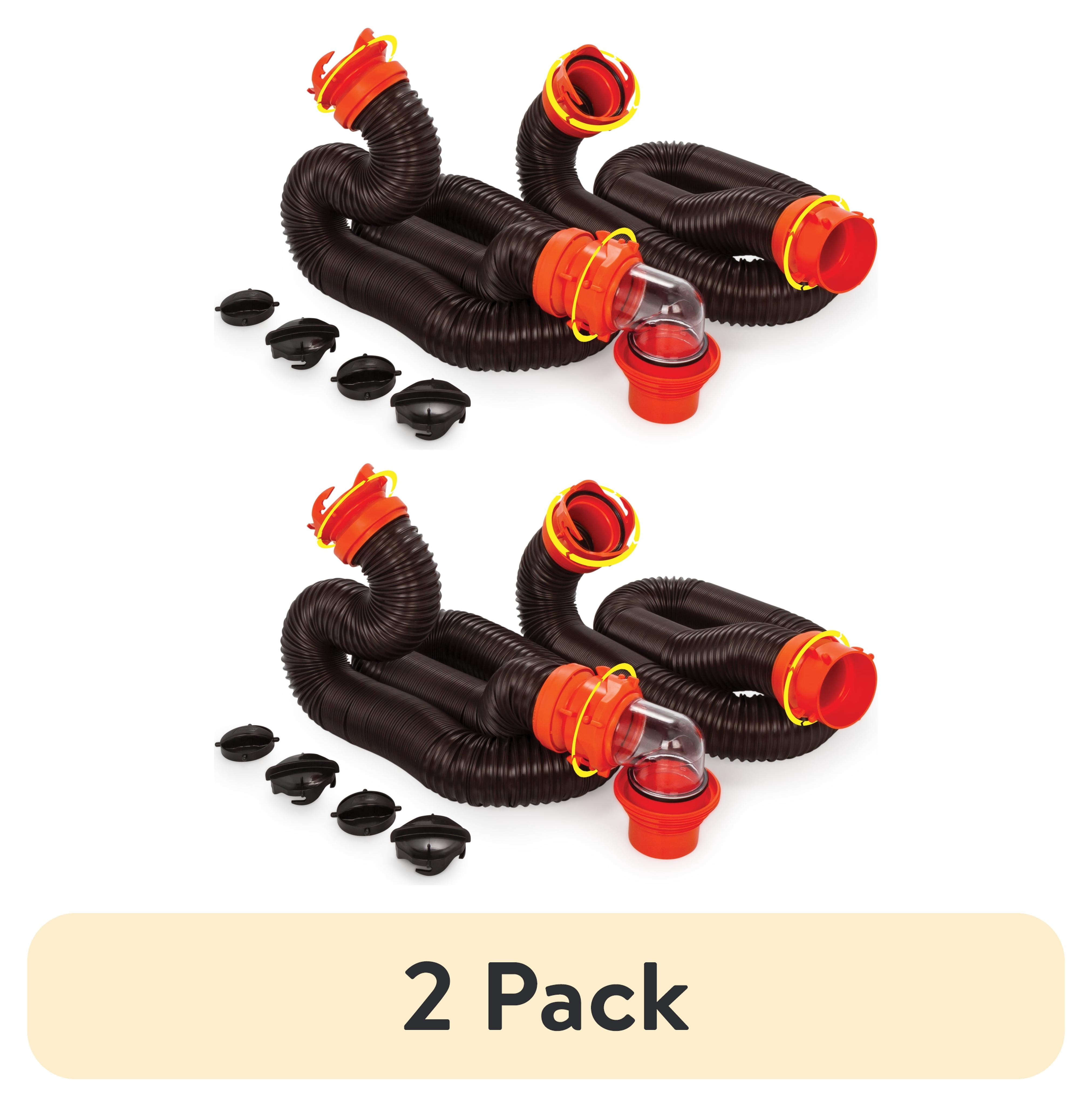 (2 pack) Camco RhinoFLEX 20ft RV Sewer Hose Kit - 23 Mils of Polyolefin ...