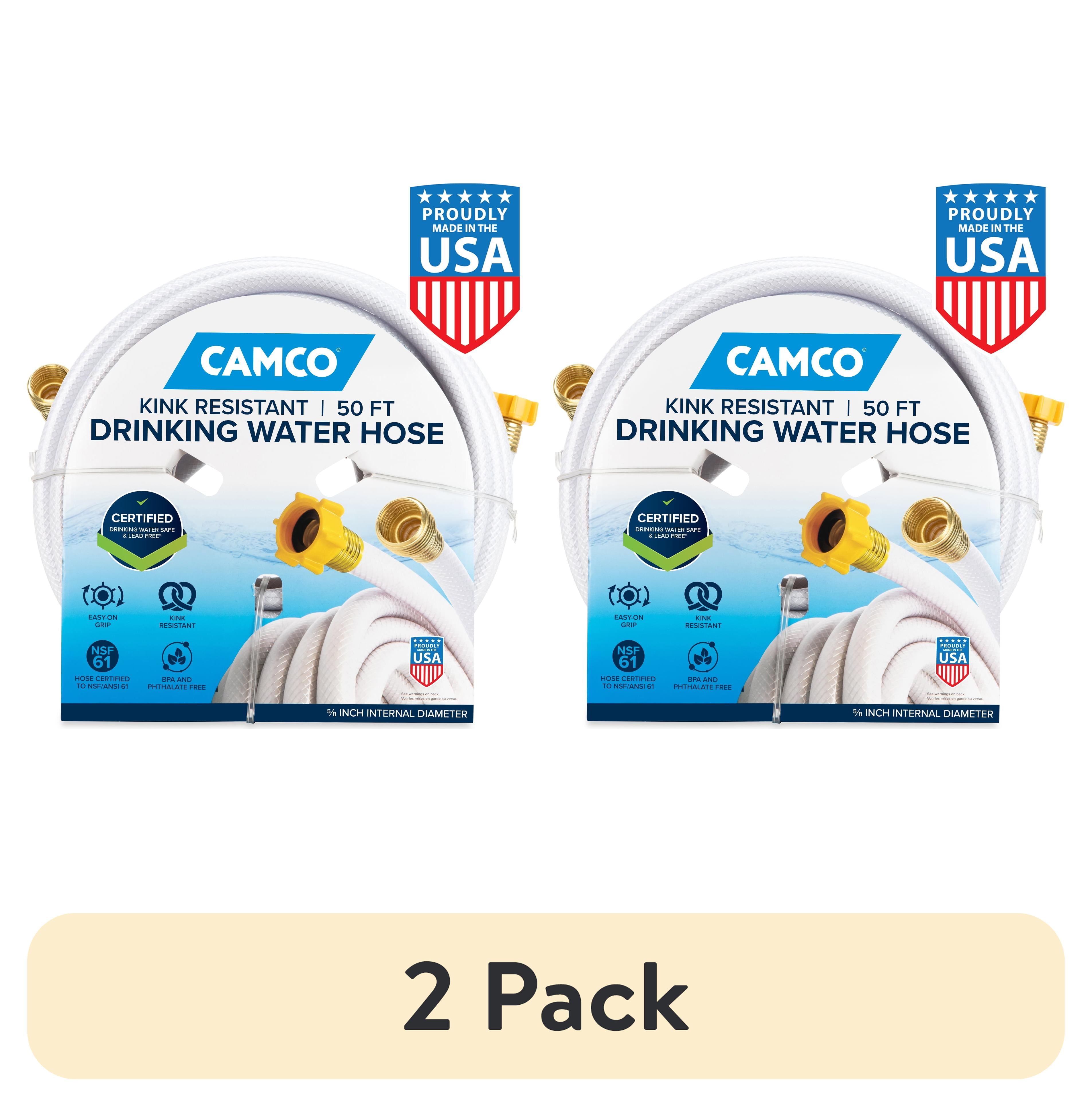 (2 pack) Camco TASTEPURE 50-Foot RV Drinking Water Hose - Lead-Free ...