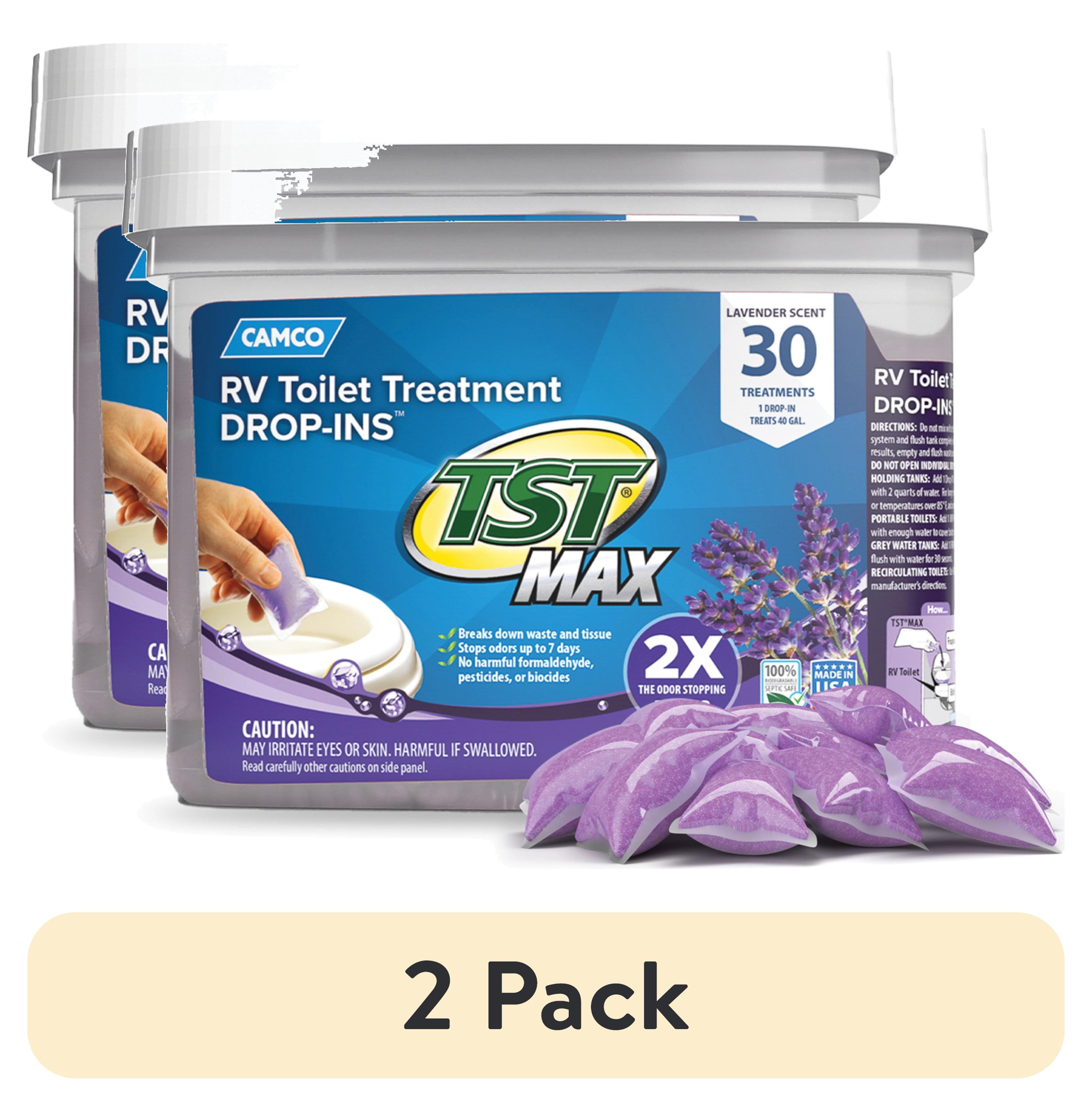 (2 pack) Camco TST MAX RV Toilet Treatment Lavender Scented Drop-Ins ...