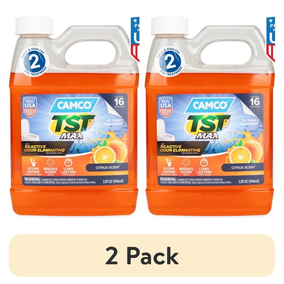 (2 pack) Camco TST MAX RV Toilet Treatment, Ultra-Concentrated Formula ...