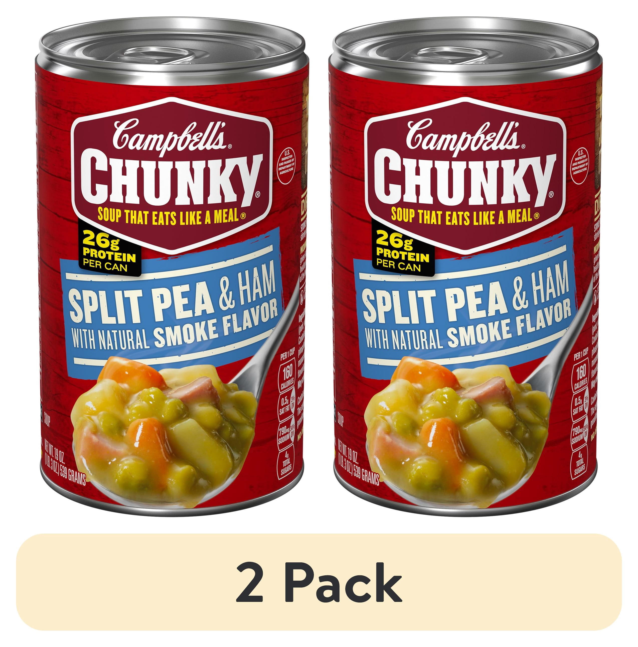 (2 pack) Campbell’s Chunky Soup, Ready to Serve Split Pea Soup with Ham ...