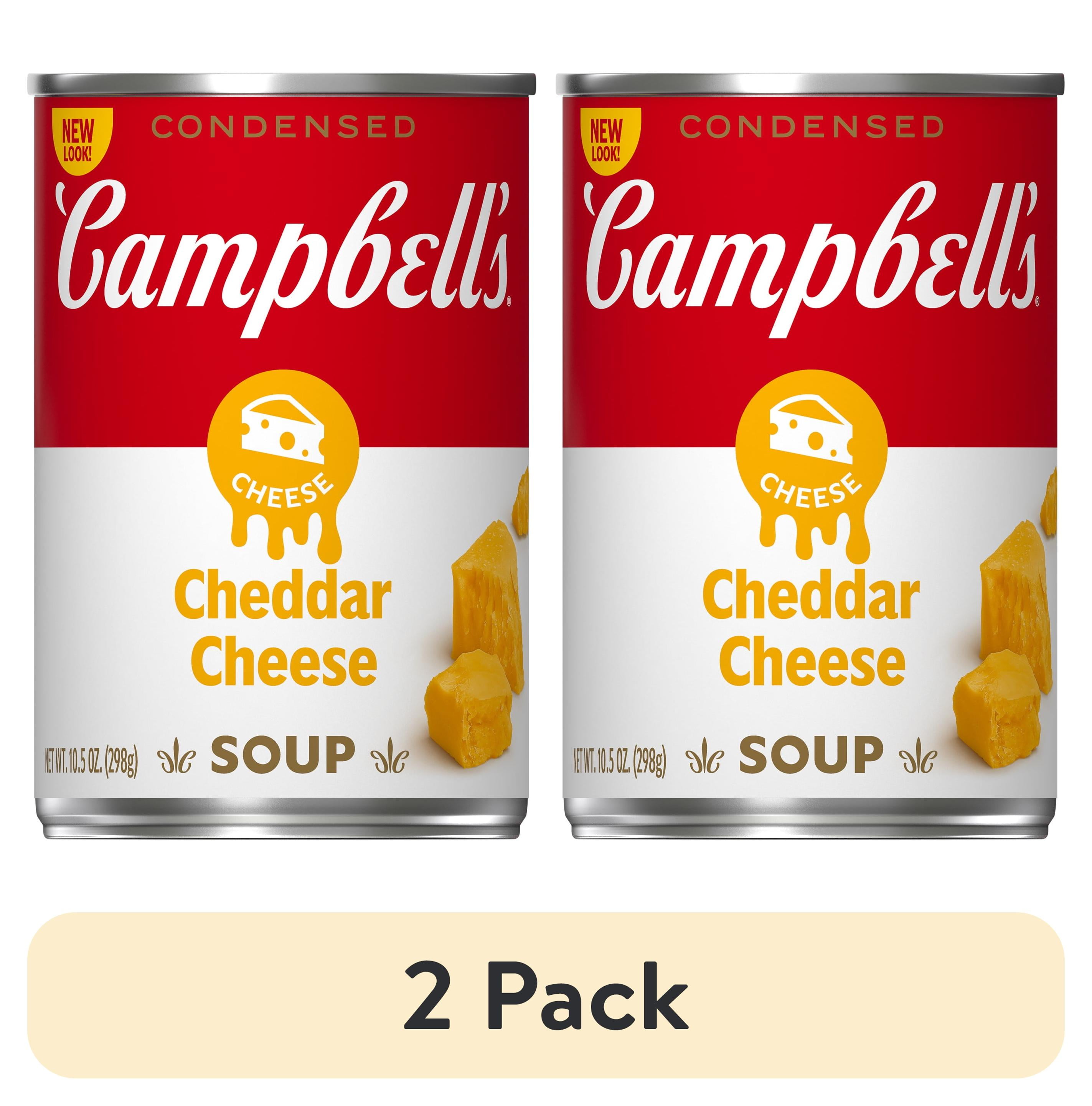 (2 pack) Campbell's Condensed Cheddar Cheese Soup, 10.5 oz Can ...