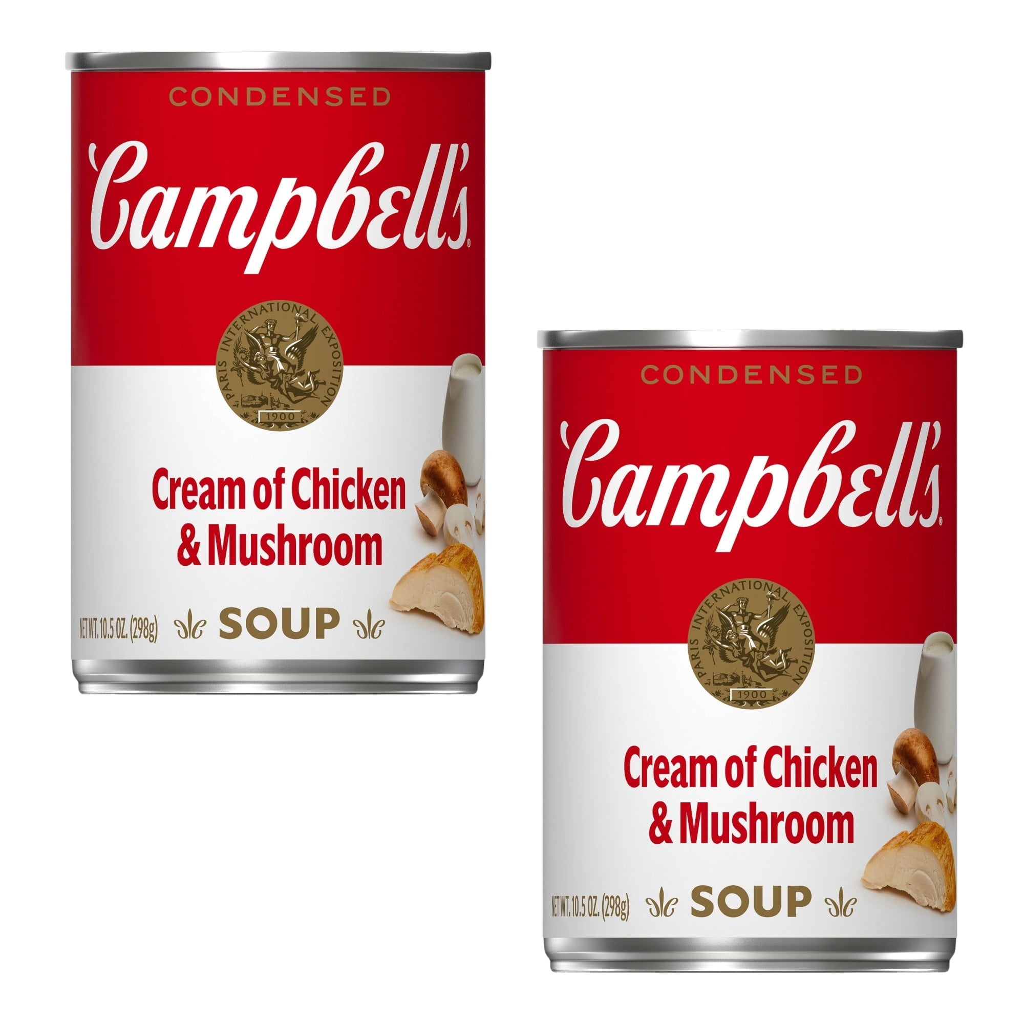 (2 pack) Campbell's Condensed Cream of Chicken and Mushroom Soup, 10.5 ...