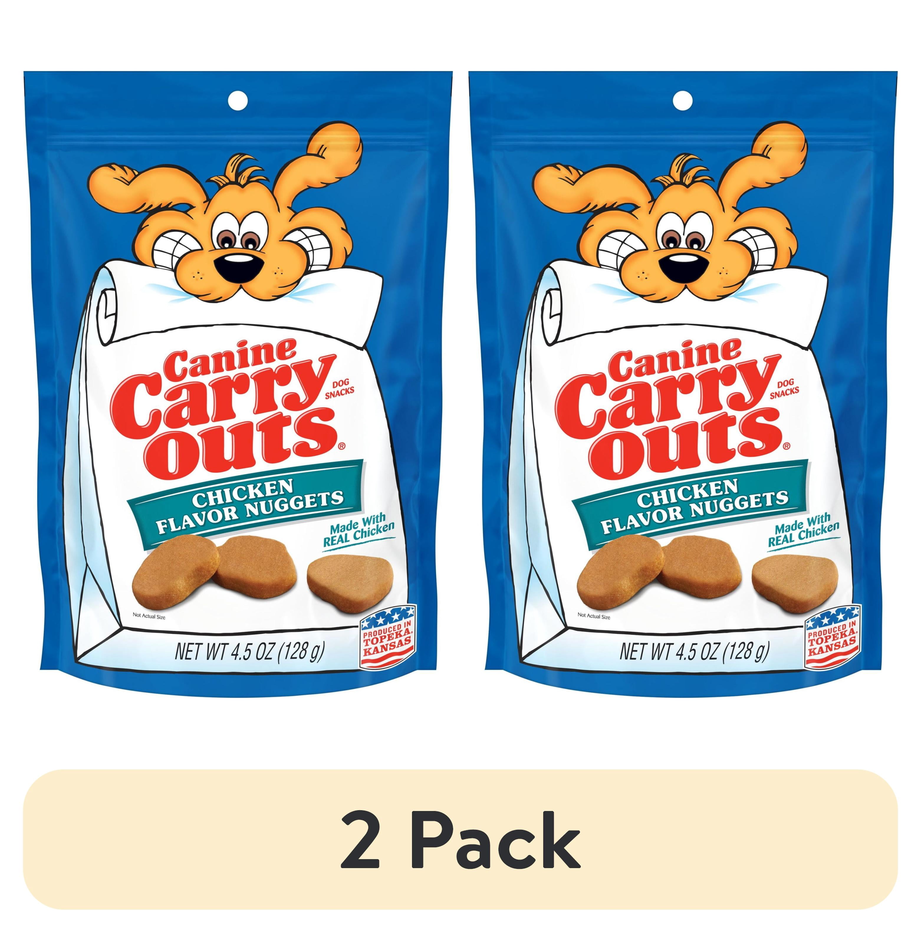 (2 pack) Canine Carry Outs Chicken Flavor Nuggets Dog Snacks, 4.5 oz ...