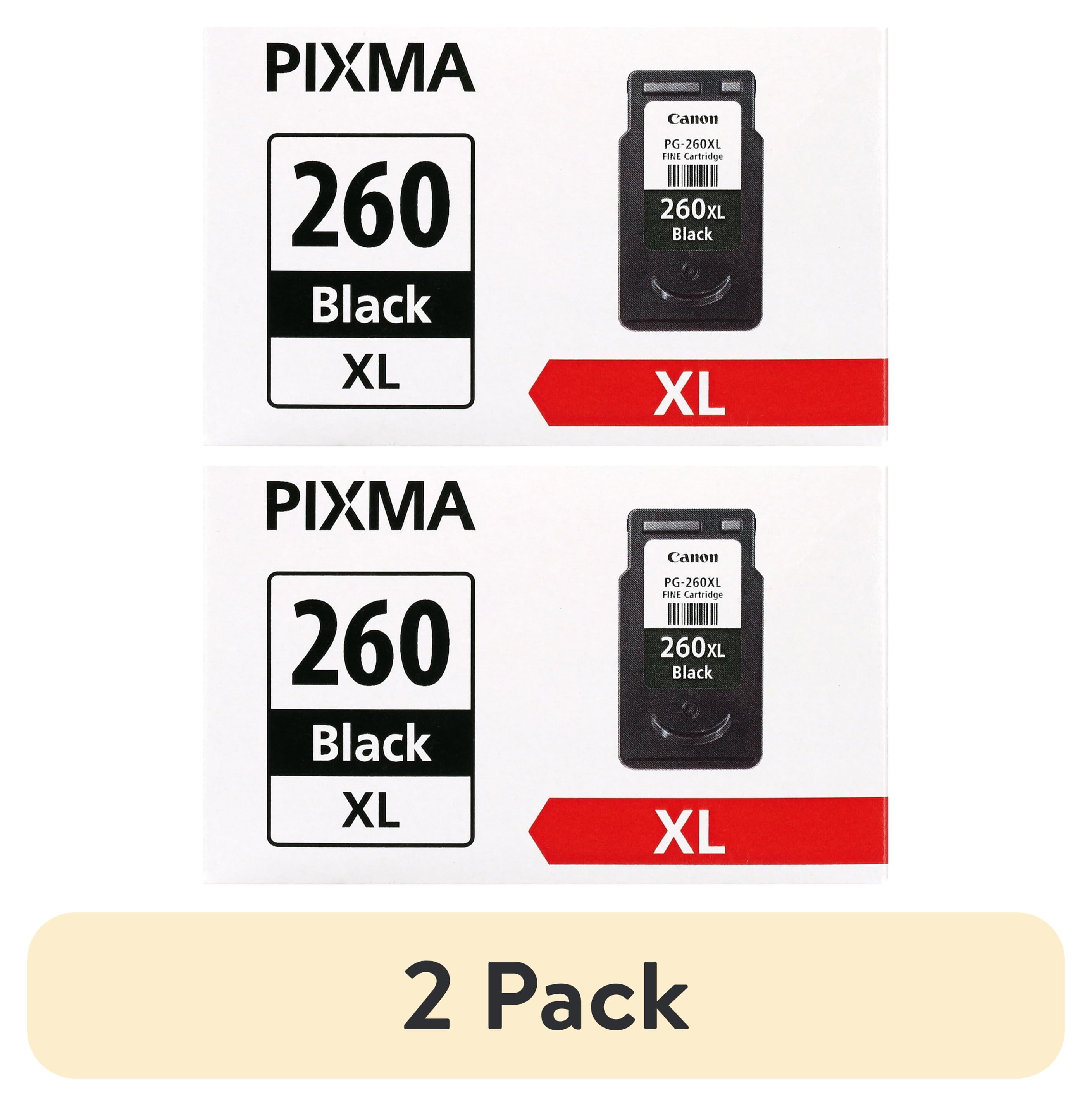 (2 pack) Canon PG-260 XL Black Ink Cartridge - Walmart.com