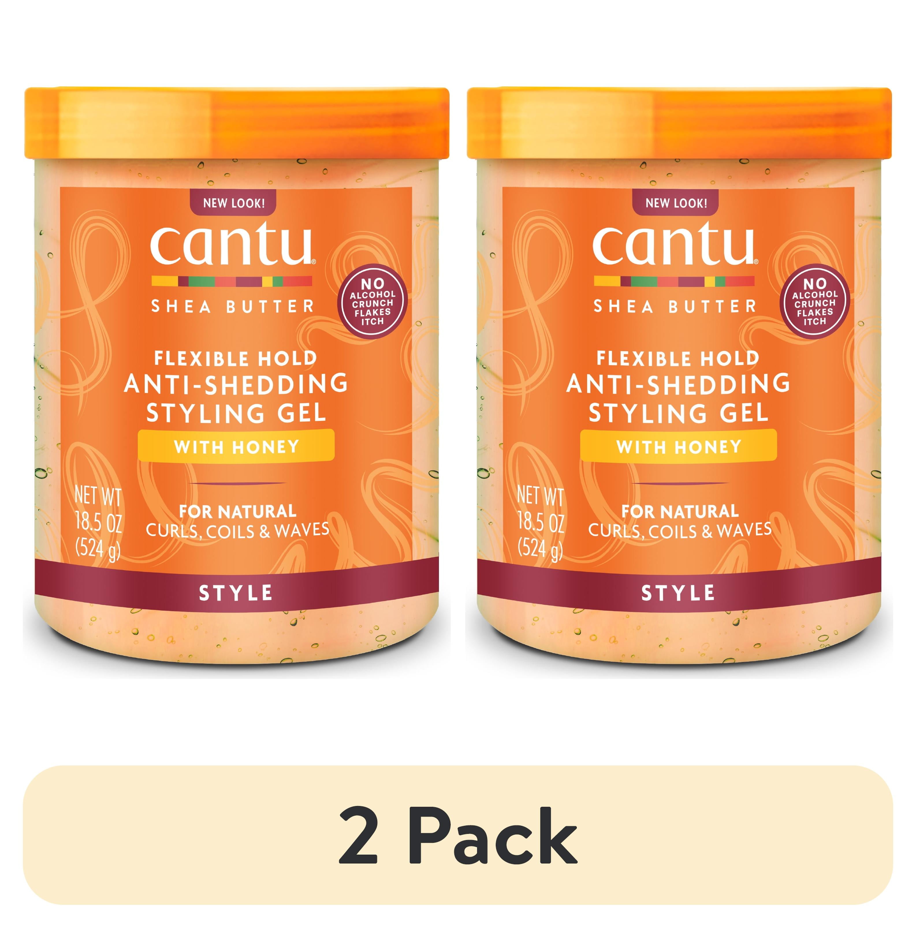 (2 pack) Cantu Flexible Hold Anti-Shedding Styling Gel with Honey 18.5 ...