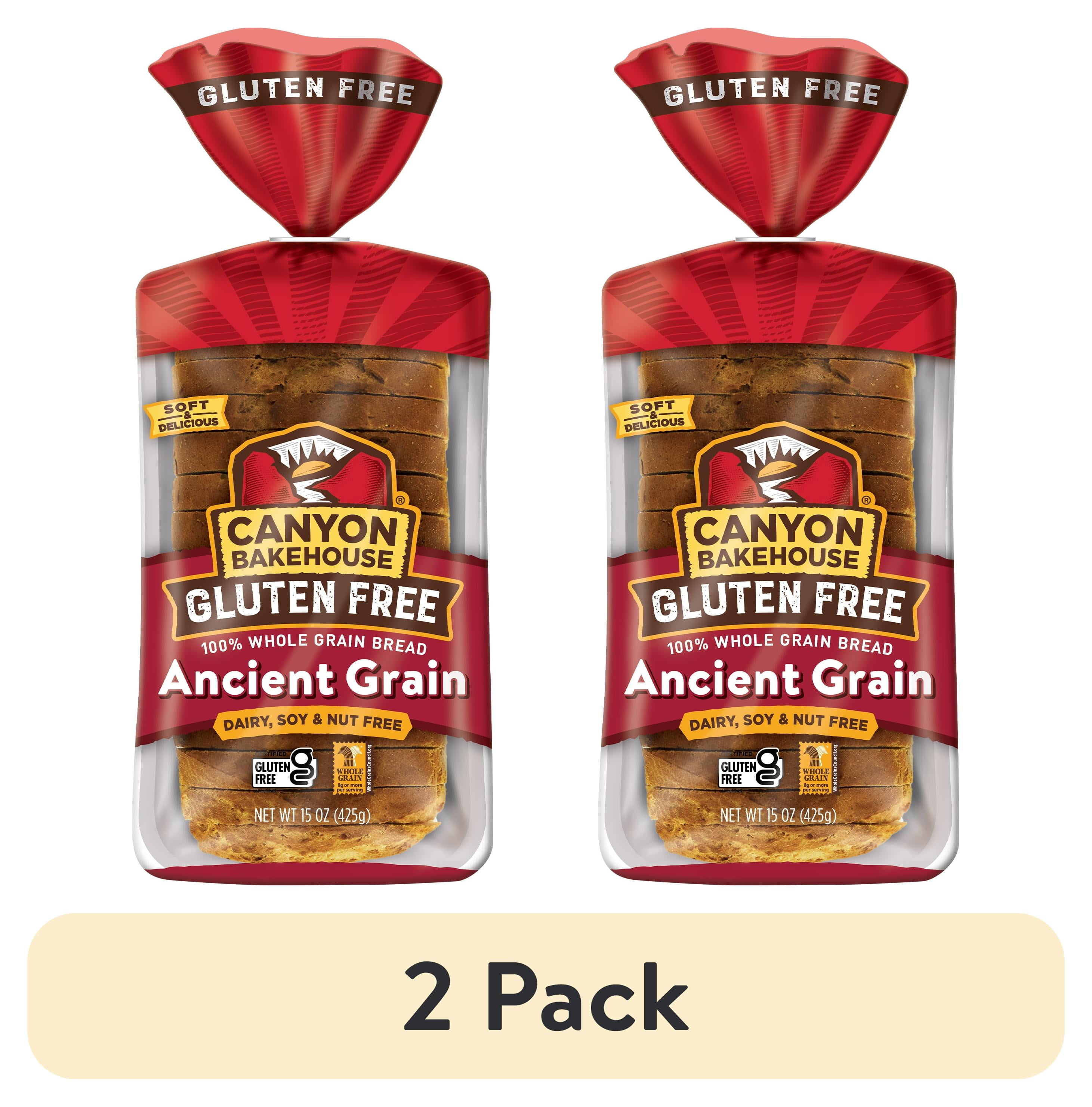 (2 pack) Canyon Bakehouse Ancient Grain Gluten Free Bread, 100% Whole ...