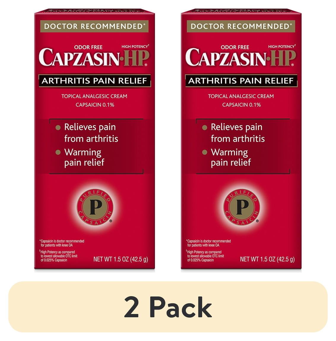 (2 pack) Capzasin High Potency Arthritis Pain Relief Creme 1.5 ounce ...