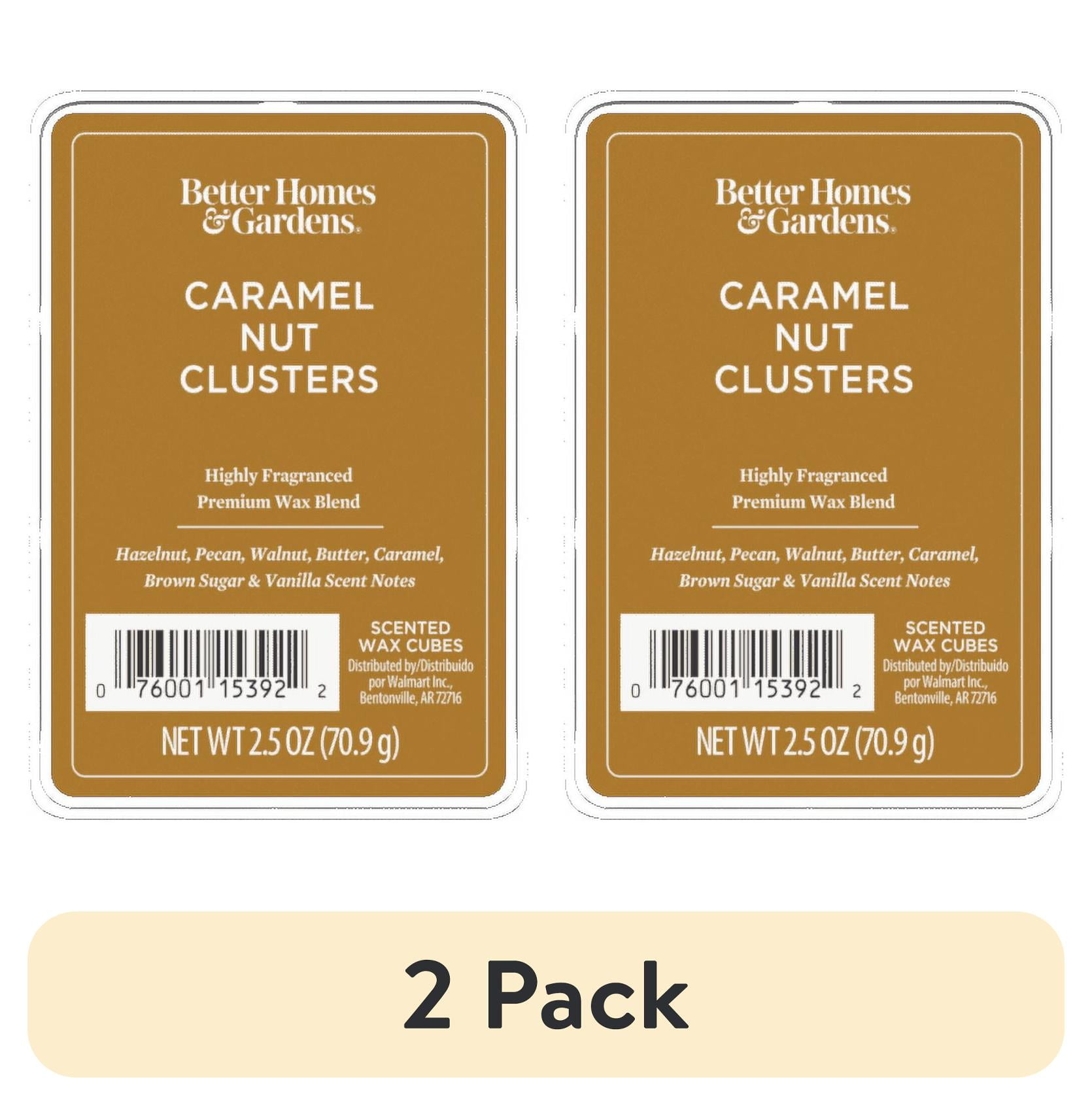 (2 pack) Caramel Nut Clusters Scented Wax Melts, Better Homes & Gardens ...