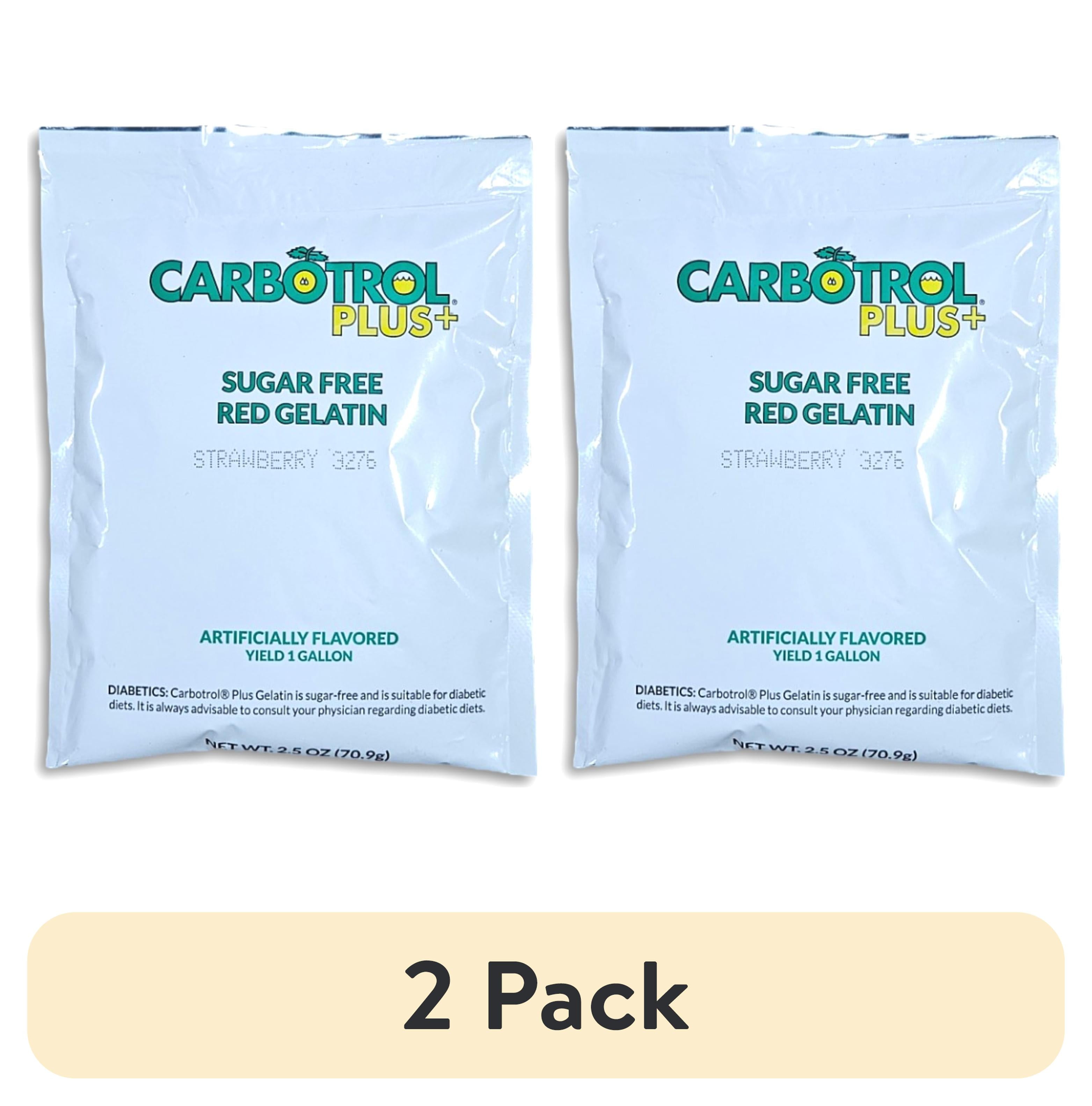 (2 pack) Carbotrol Assorted Sugar Free Red Gelatin Mix Value Pack ...