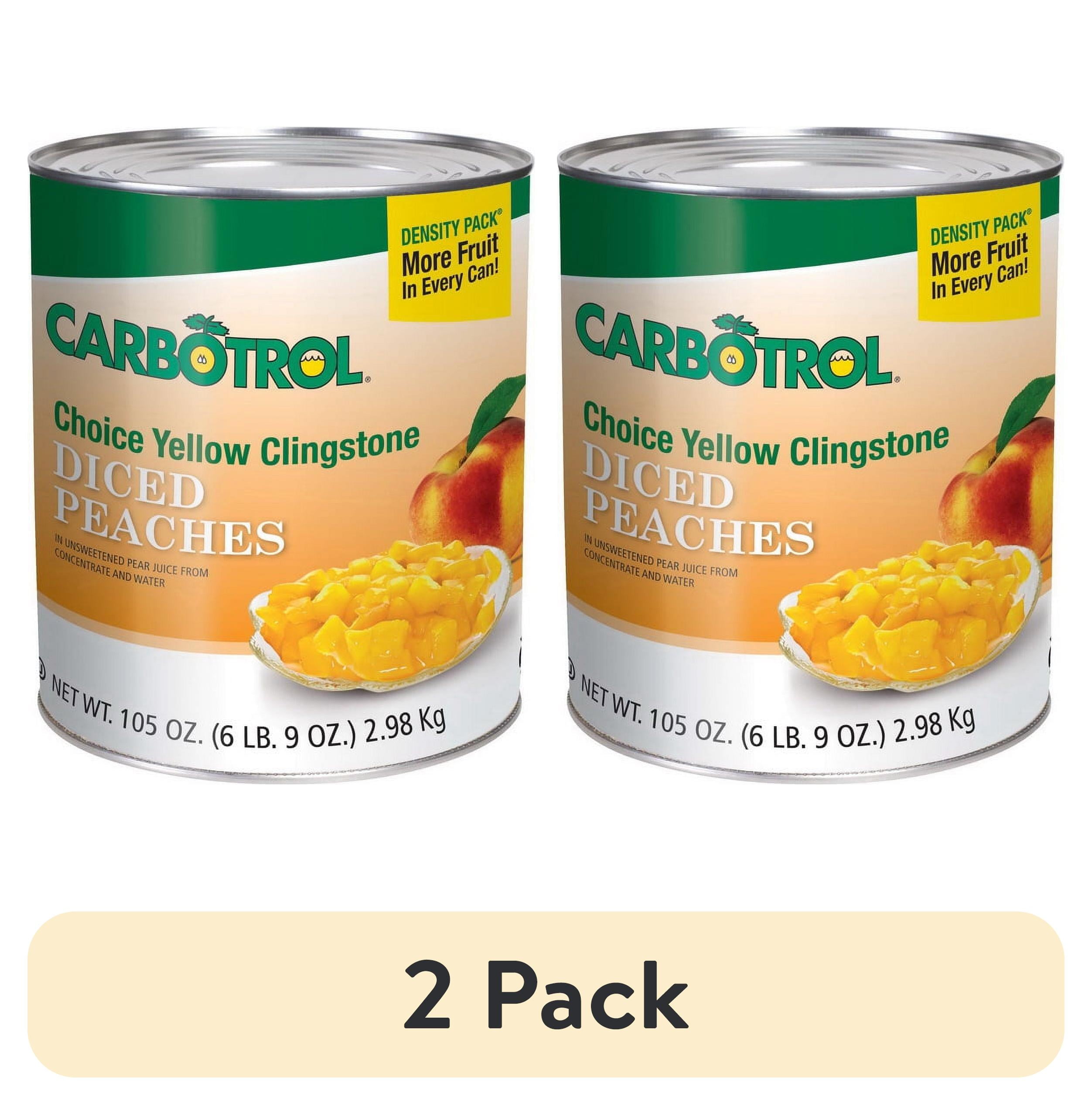 (2 pack) Carbotrol | U.S. Grade Choice Diced Peaches Value Pack | 105 ...