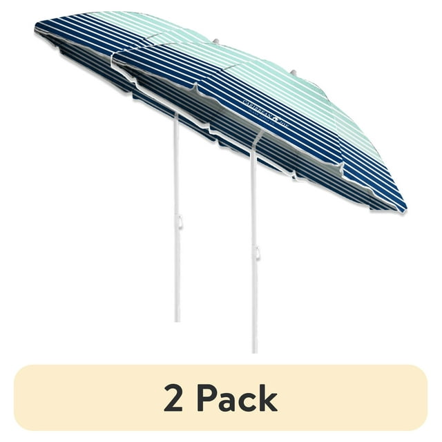 (2 pack) Caribbean Joe 6ft Beach Umbrella with UV Protection and ...