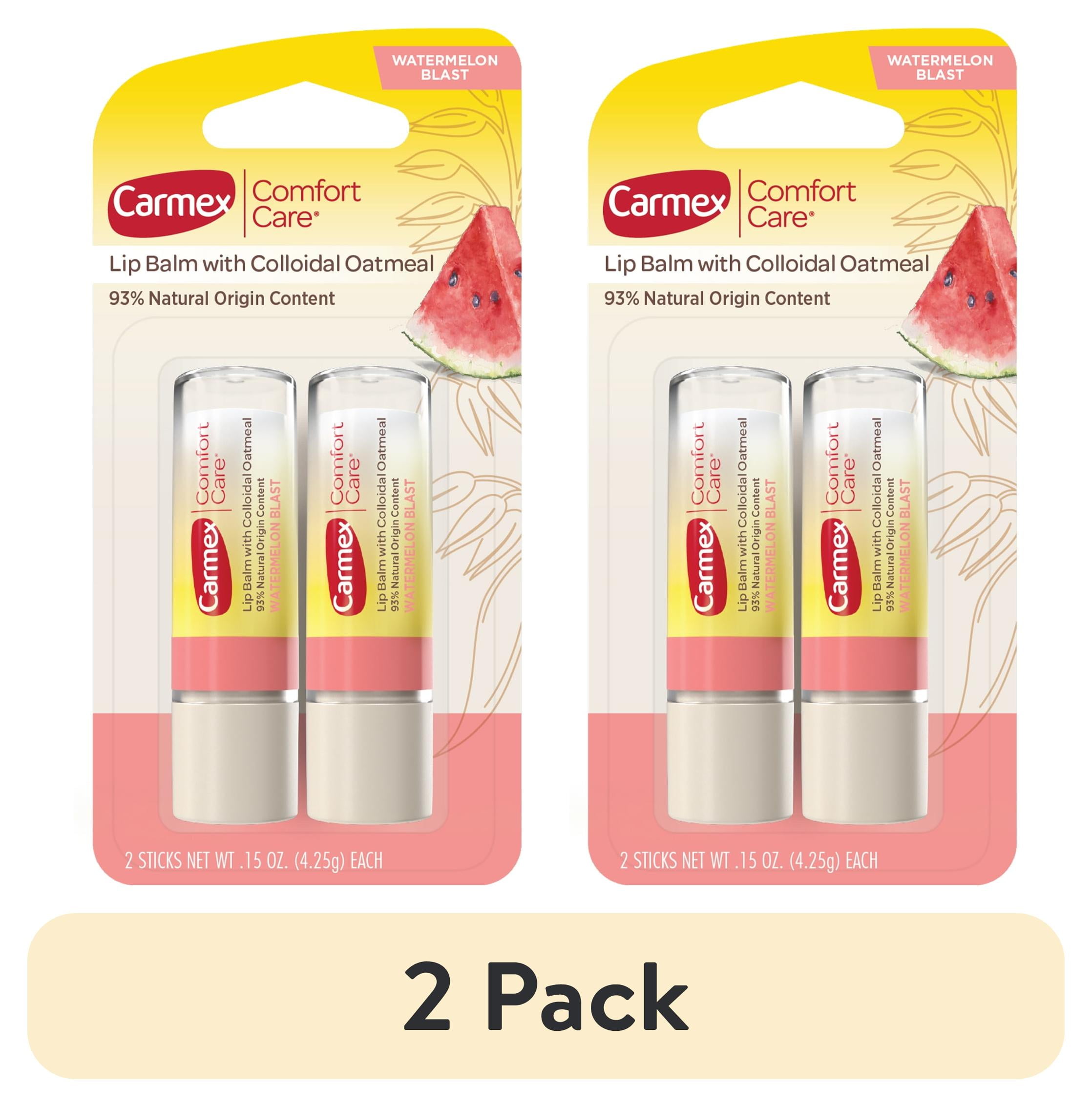 (2 pack) Carmex Comfort Care Lip Balm Sticks with Colloidal Oatmeal ...