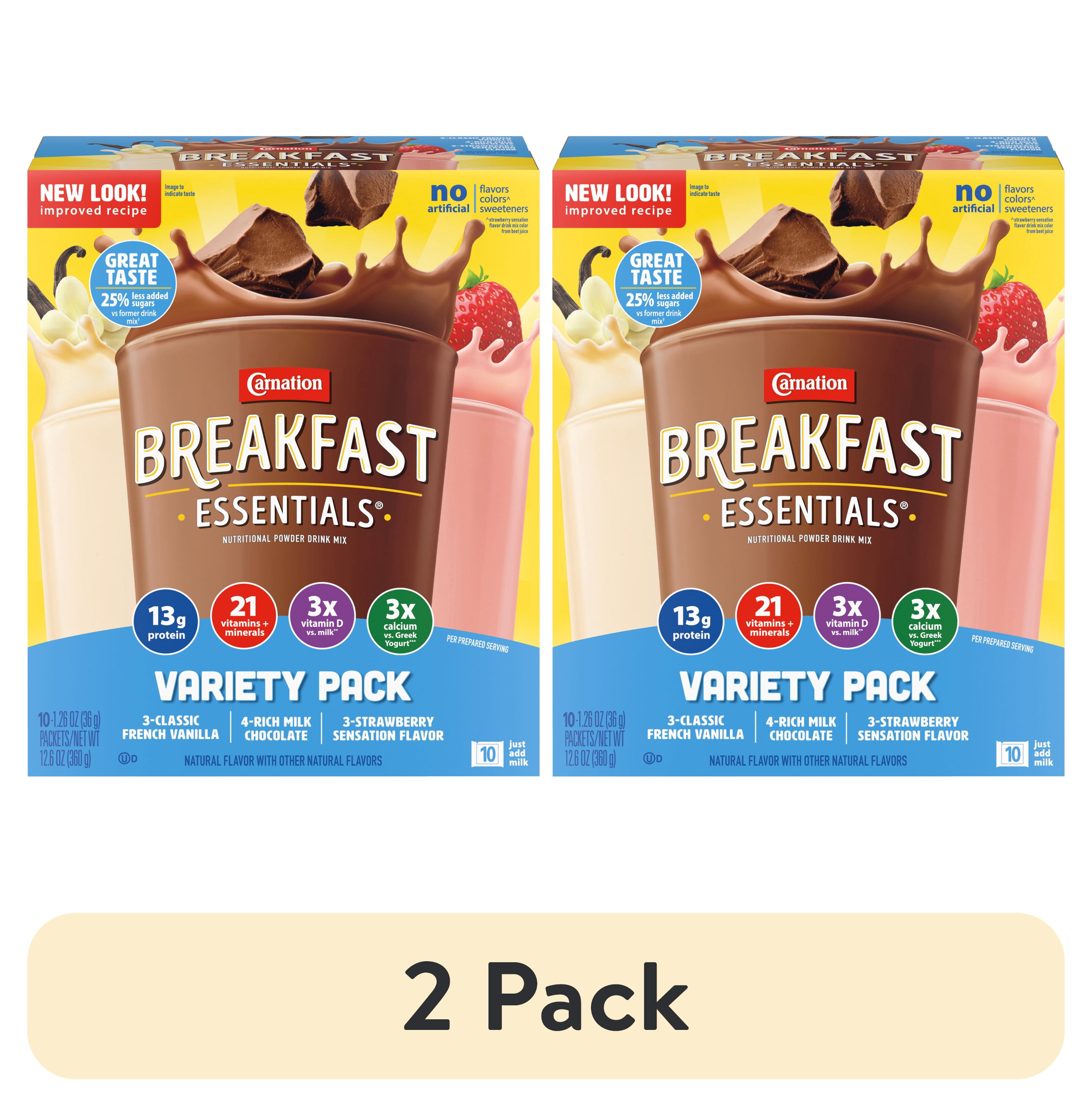 (2 pack) Carnation Breakfast Essentials Nutritional Powder Drink Mix ...