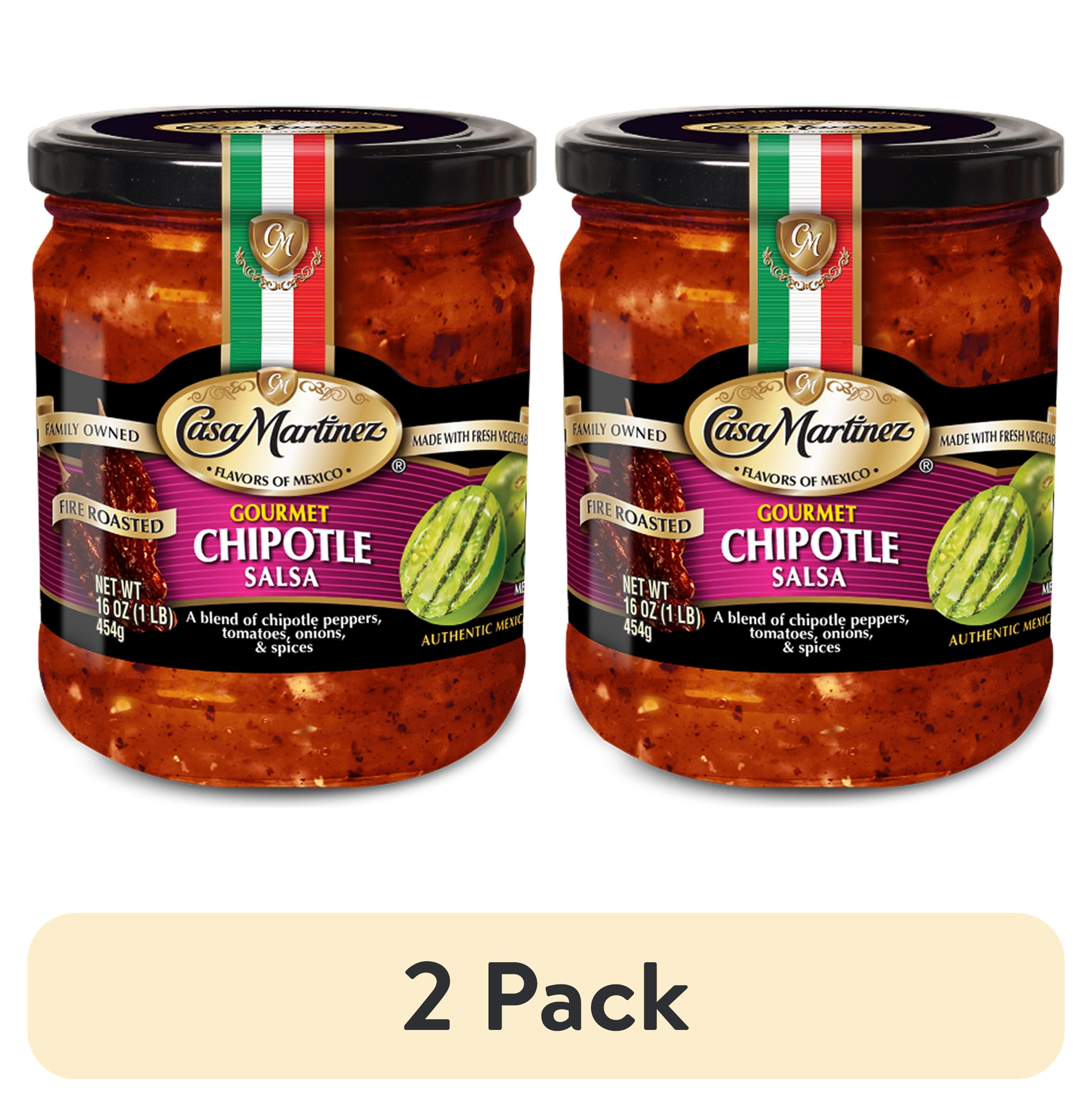 (2 pack) Casa Martinez Medium Fire Roasted Chipotle Salsa, 16 oz ...
