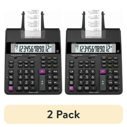 Casio HR-100TM Printing Calculator, Black & Red - Walmart.com