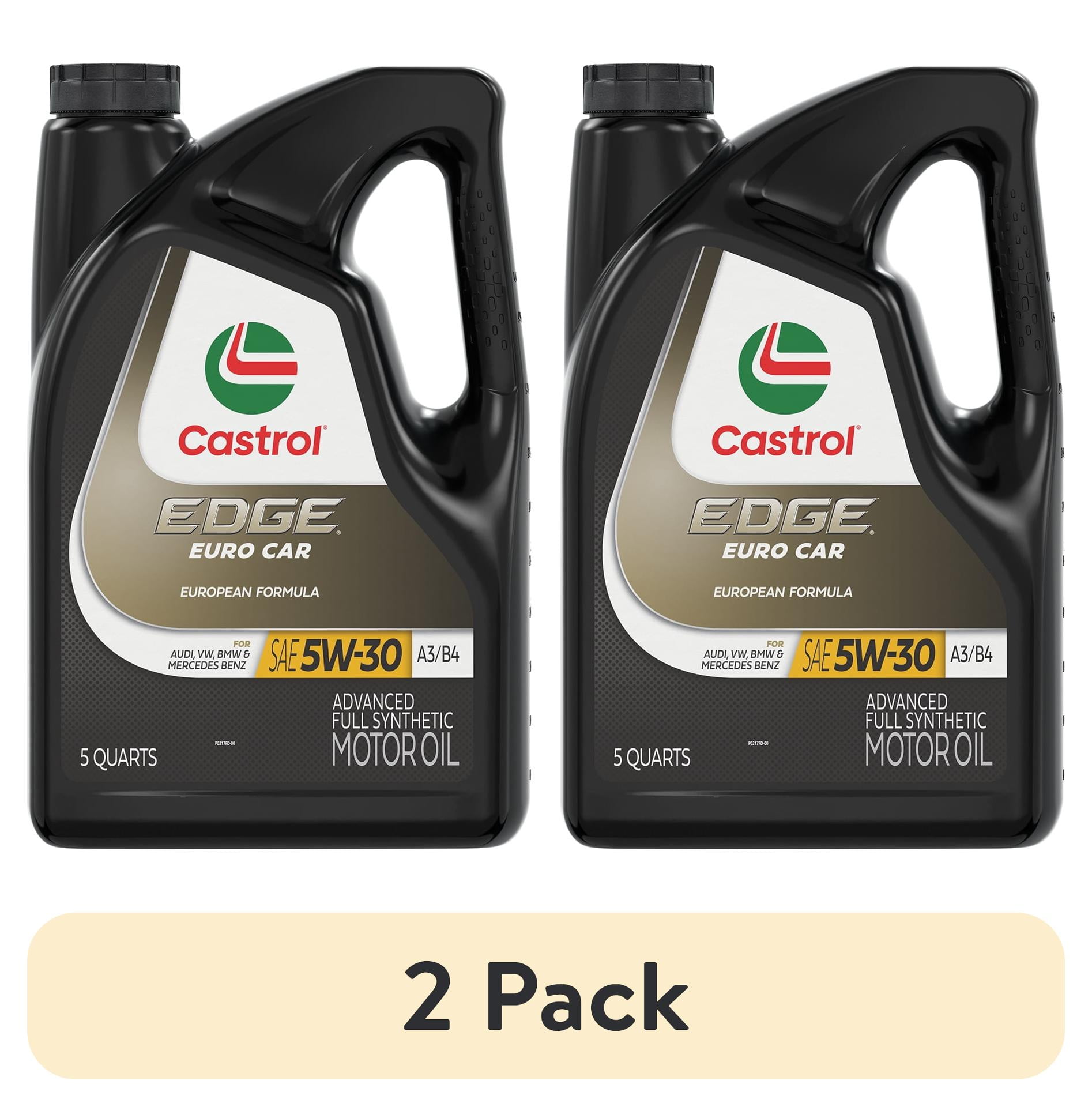 (2 pack) Castrol EDGE Euro 5W-30 A3/B4 European Advanced Full Synthetic ...