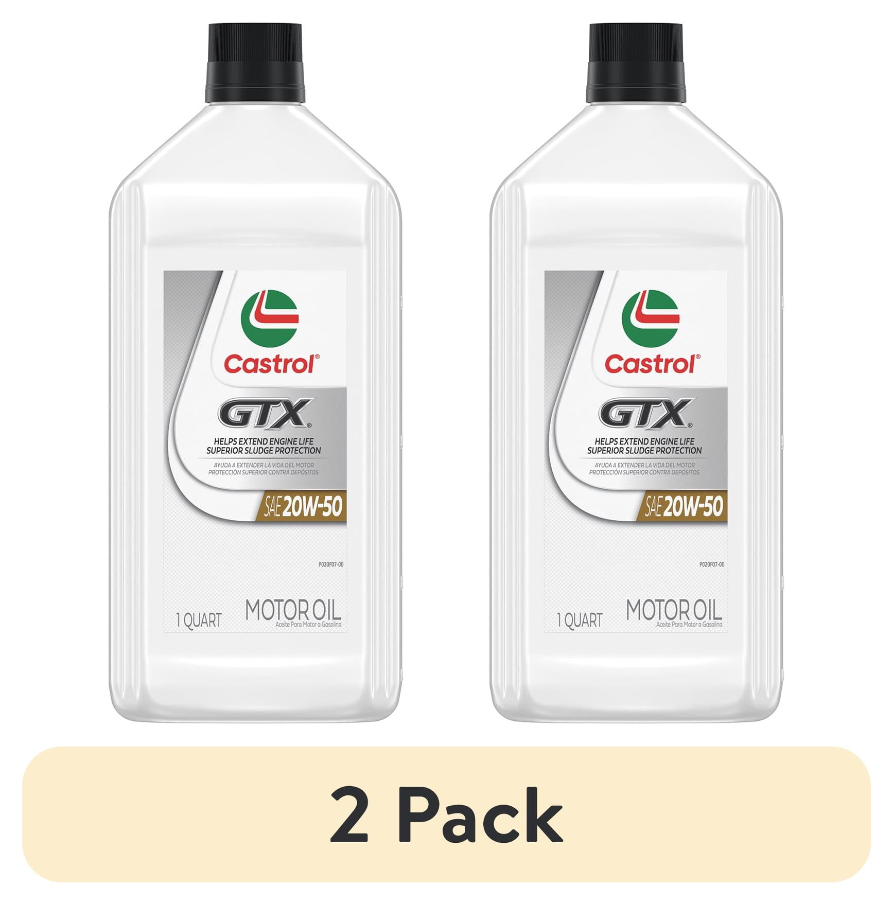 Castrol GTX 20W-50 Conventional Motor Oil - Life Extender - Walmart.com