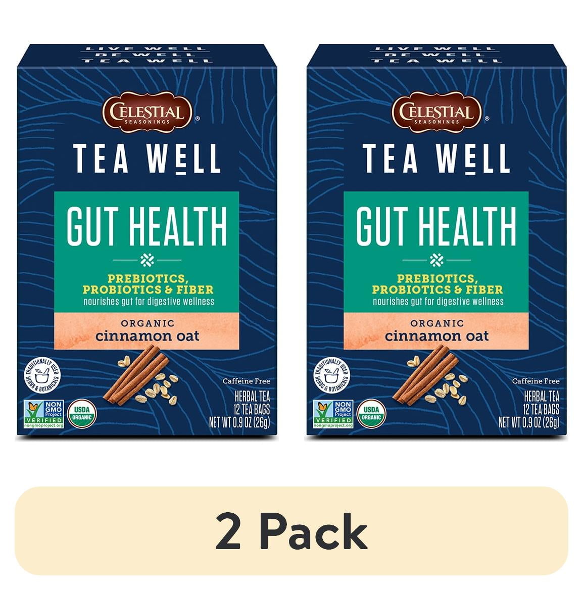 (2 pack) Celestial Seasonings TeaWell Gut Health Organic Cinnamon Oat ...