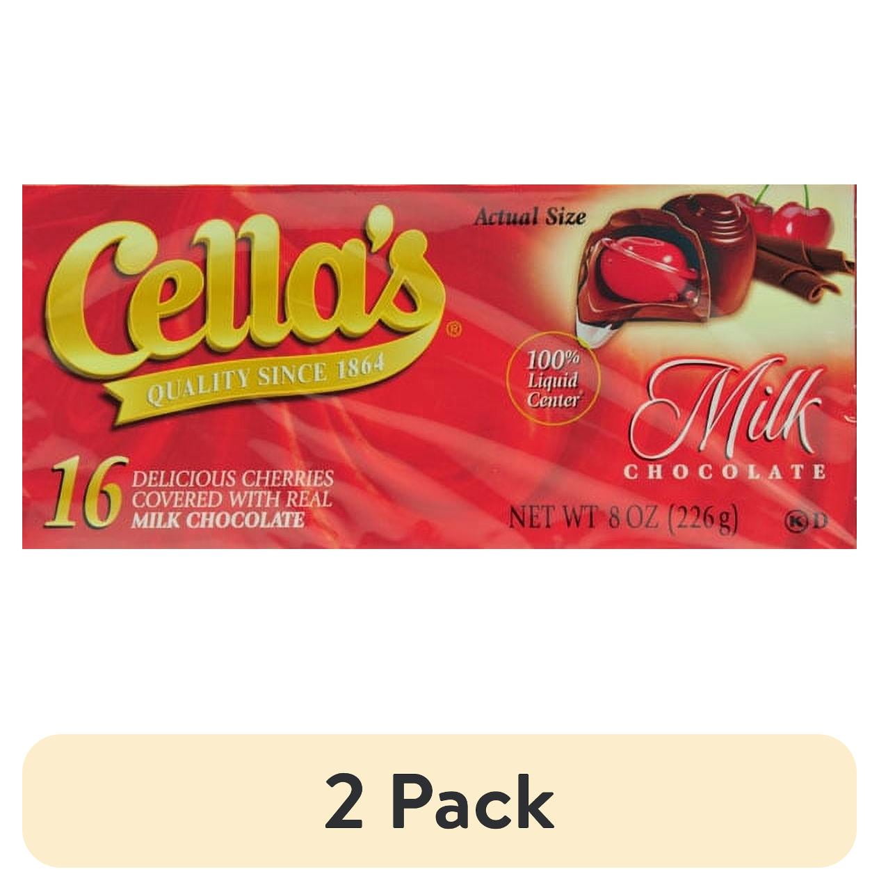 (2 pack) Cella's, Chocolate Covered Cherries, 8 oz, Peanut Free, Gluten ...