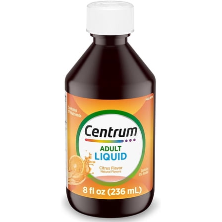 Centrum Liquid Multivitamin for Adults, Immune Support, Minerals ...