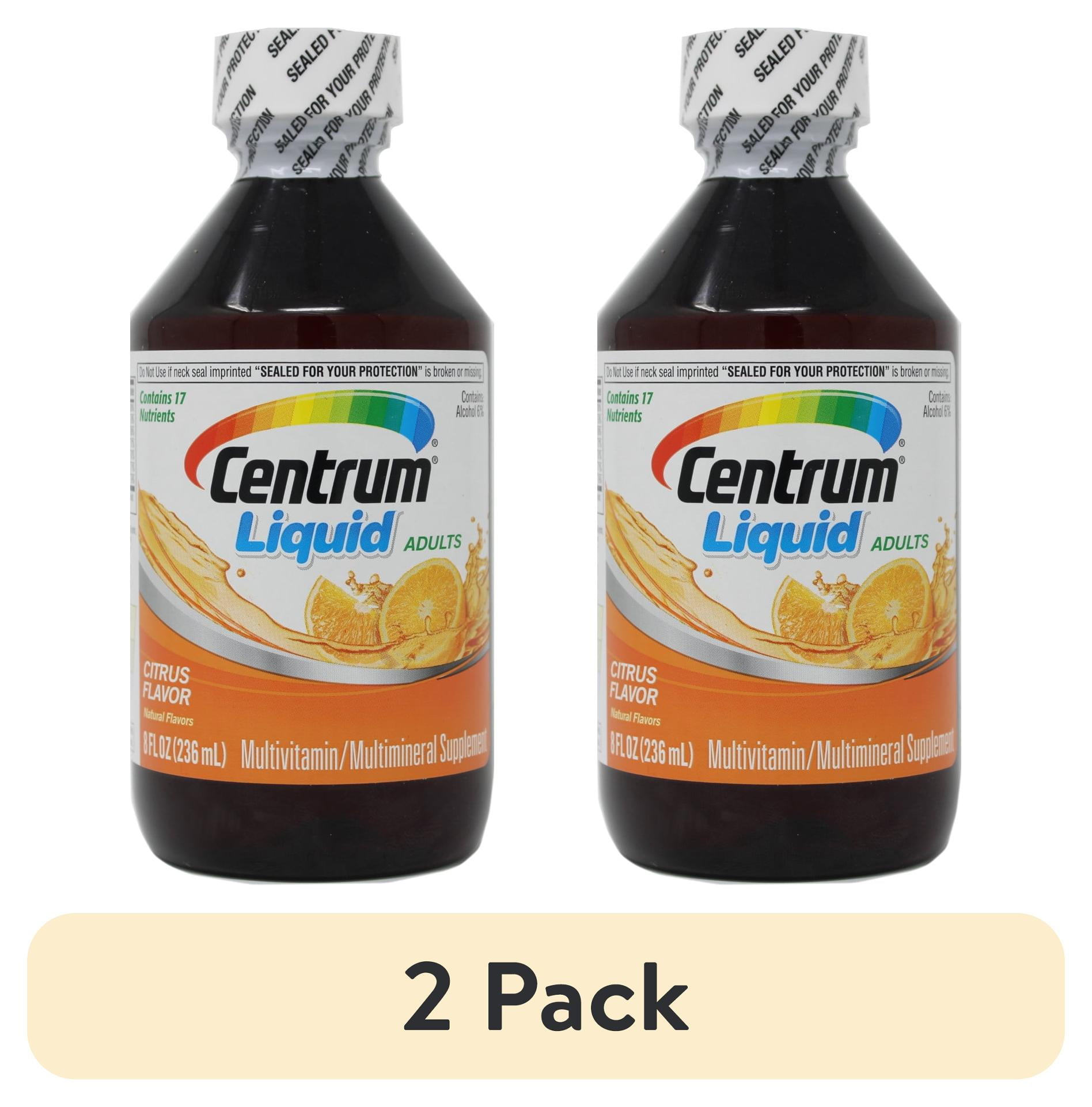 (2 pack) Centrum Liquid Adults Citrus Multivitamin 8 Oz - Walmart.com