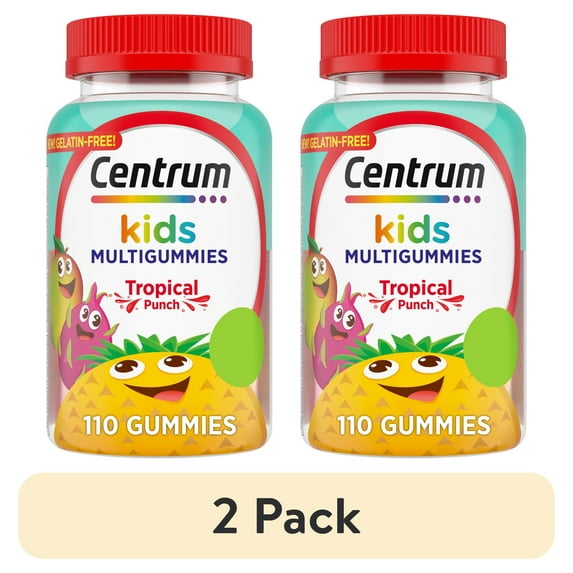 (2 pack) Centrum Multigummies Multivitamin Supplement Gummies, Tropical ...