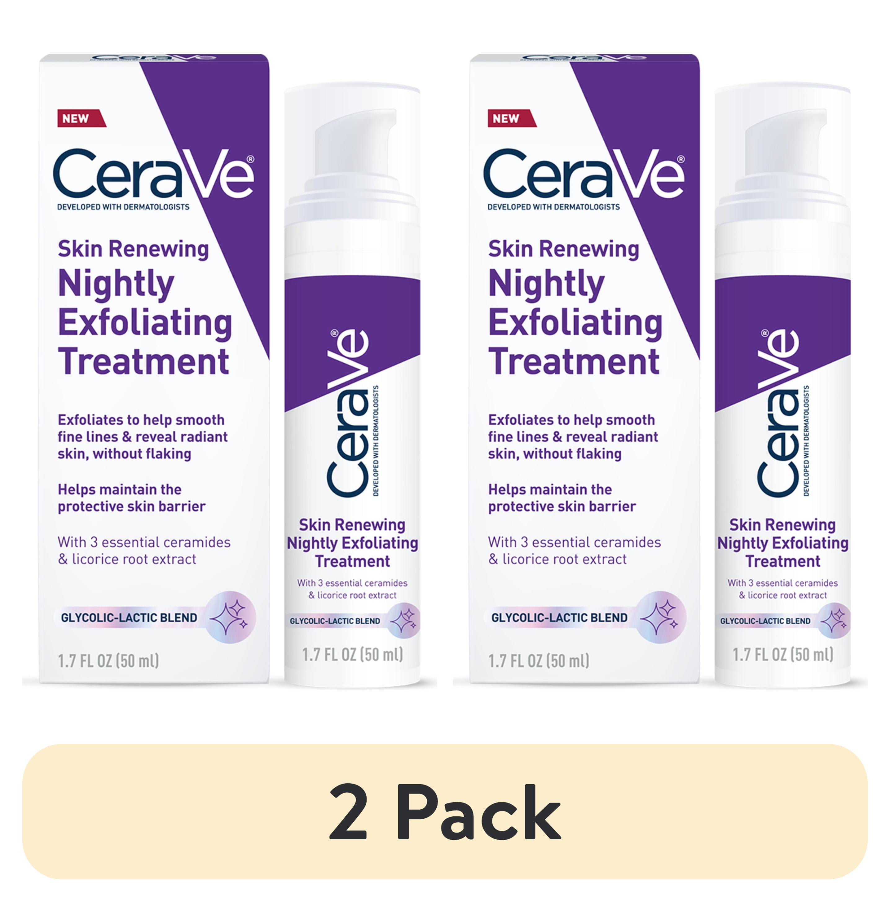 (2 pack) CeraVe Skin Renewing Nightly Exfoliating Treatment Anti-Aging ...