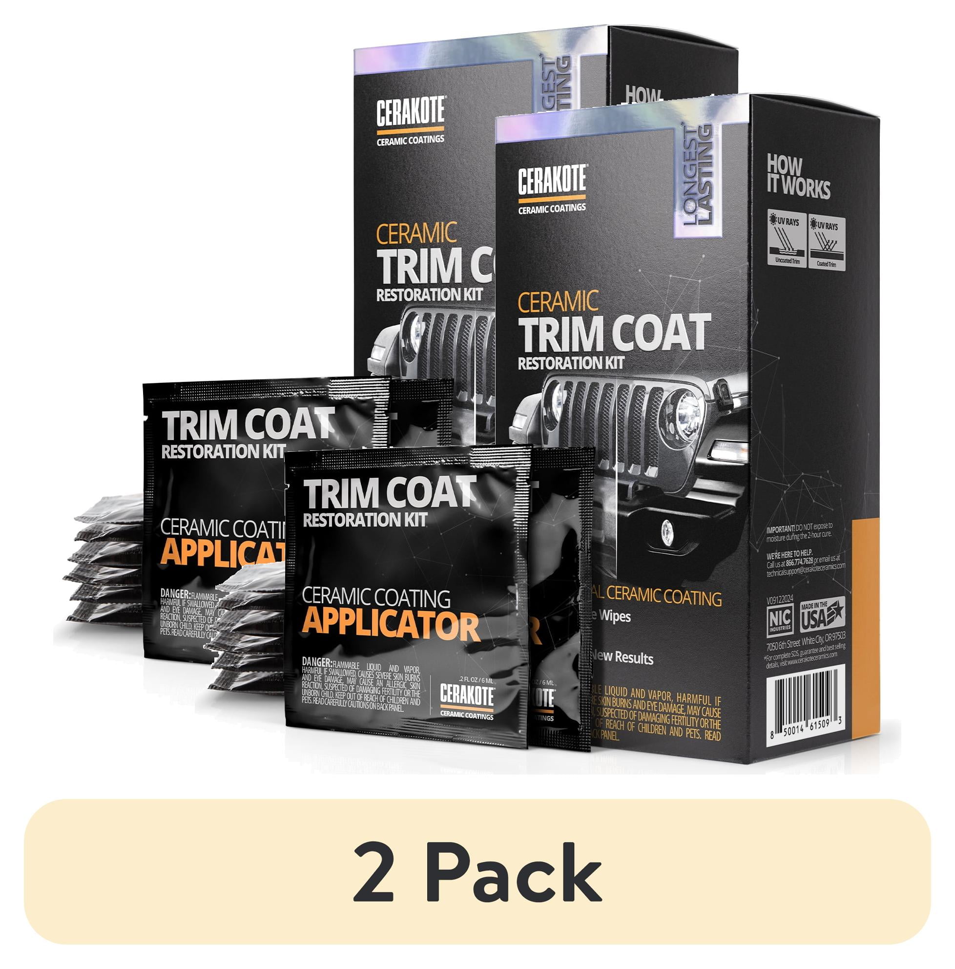 (2 pack) Cerakote Ceramic Trim Coat, Plastic Trim Restorer for Cars ...