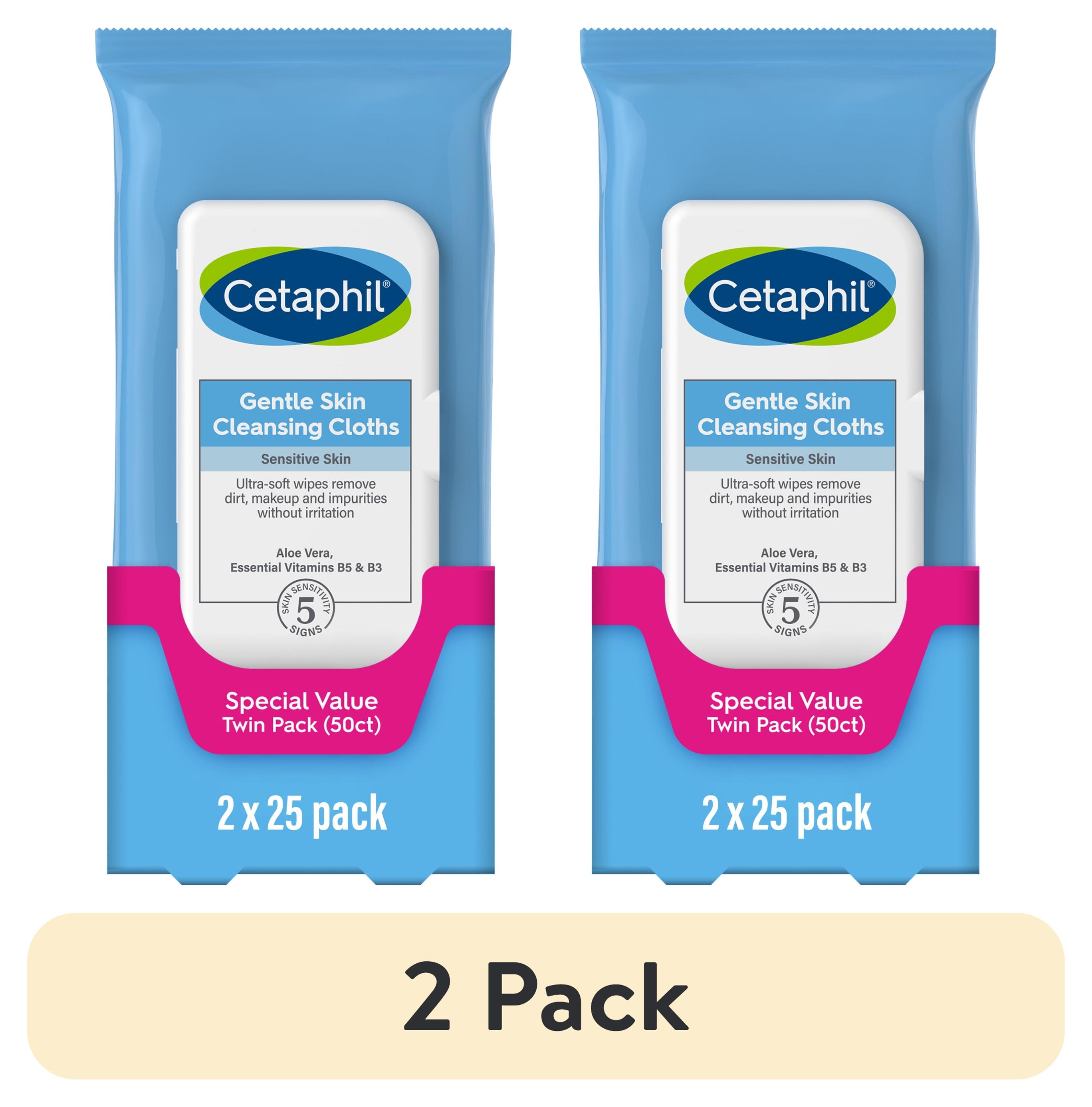 (2 pack) Cetaphil Gentle Skin Cleansing Cloths, 50ct, Twin Pack ...