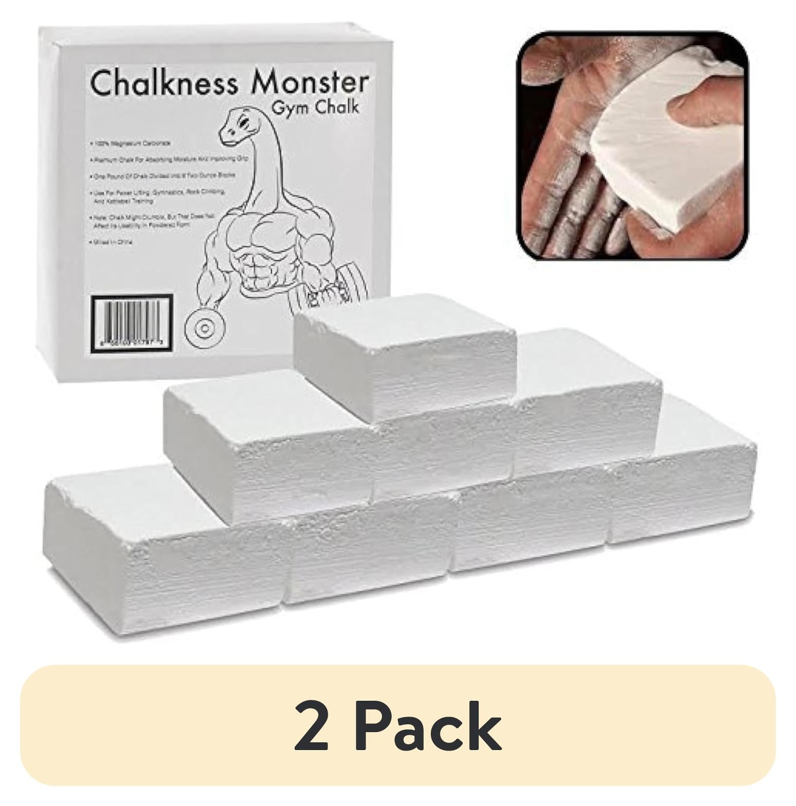 (2 pack) Chalkness Monster 1 lb Gym Chalk (8 2oz Blocks) - No Slip, No ...
