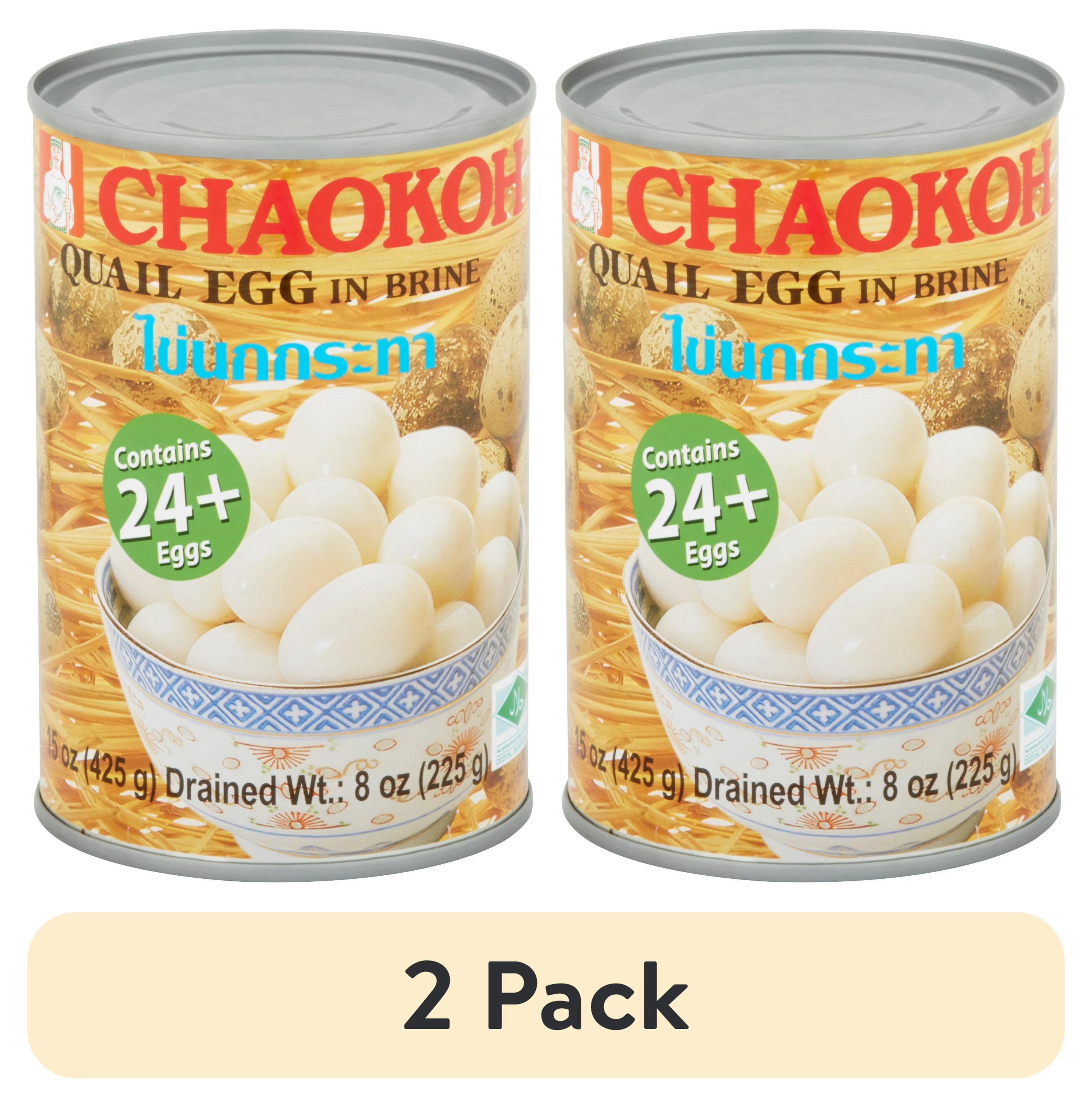(2 pack) Chaokoh Quail Eggs in Brine 8 oz - Tender and Ready to Eat ...
