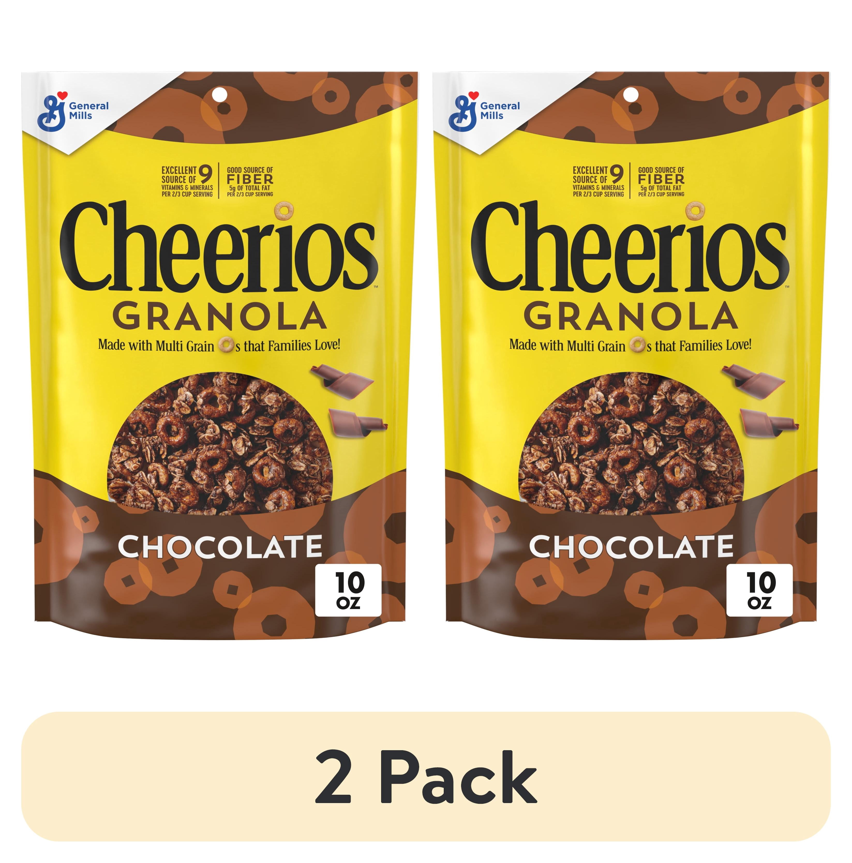 (2 pack) Cheerios Granola, Chocolate, Good Source of Fiber, 10 oz ...