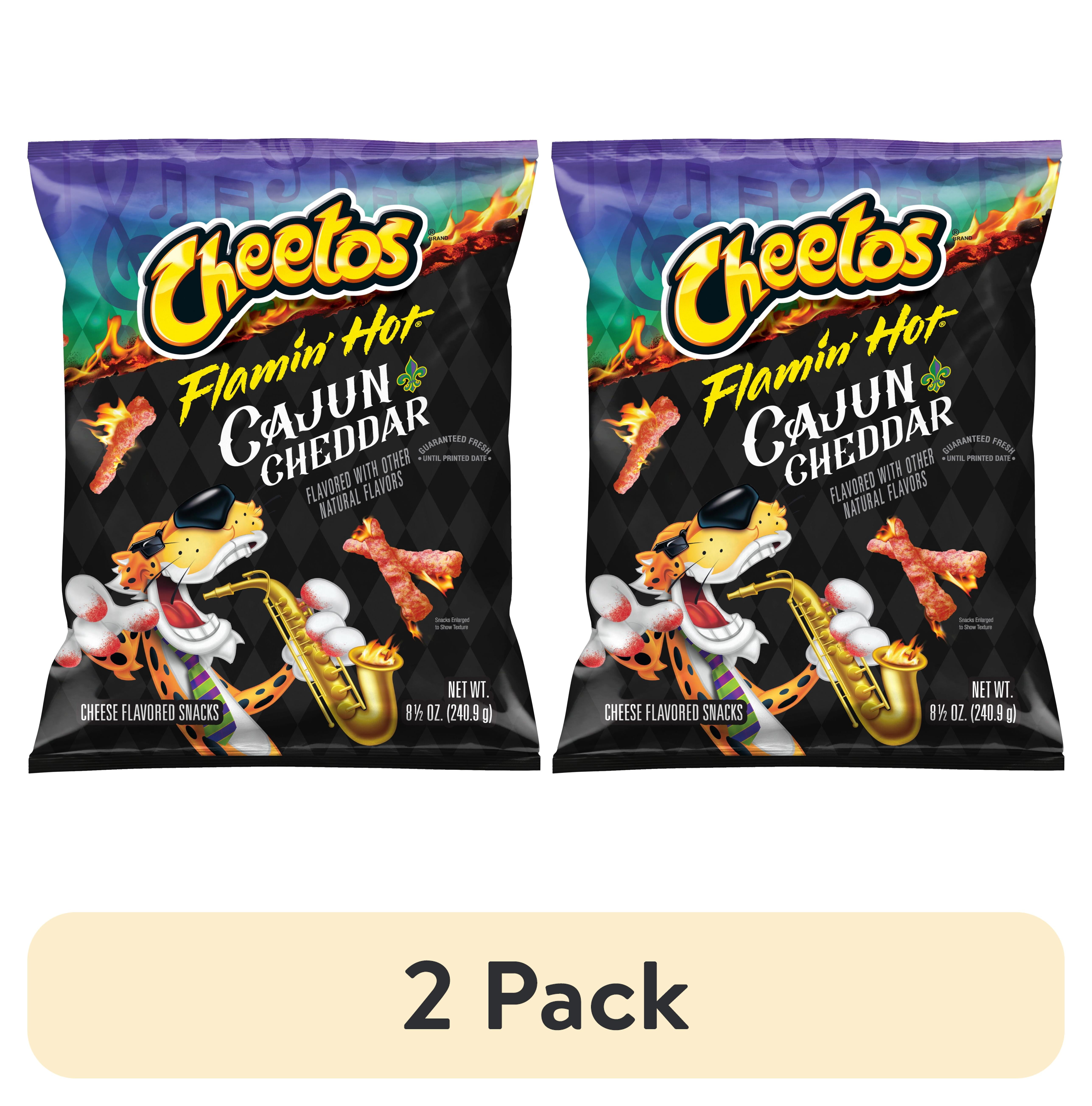 (2 pack) Cheetos Crunchy Flamin' Hot Cajun Cheddar Flavored Snacks, 8.5 ...