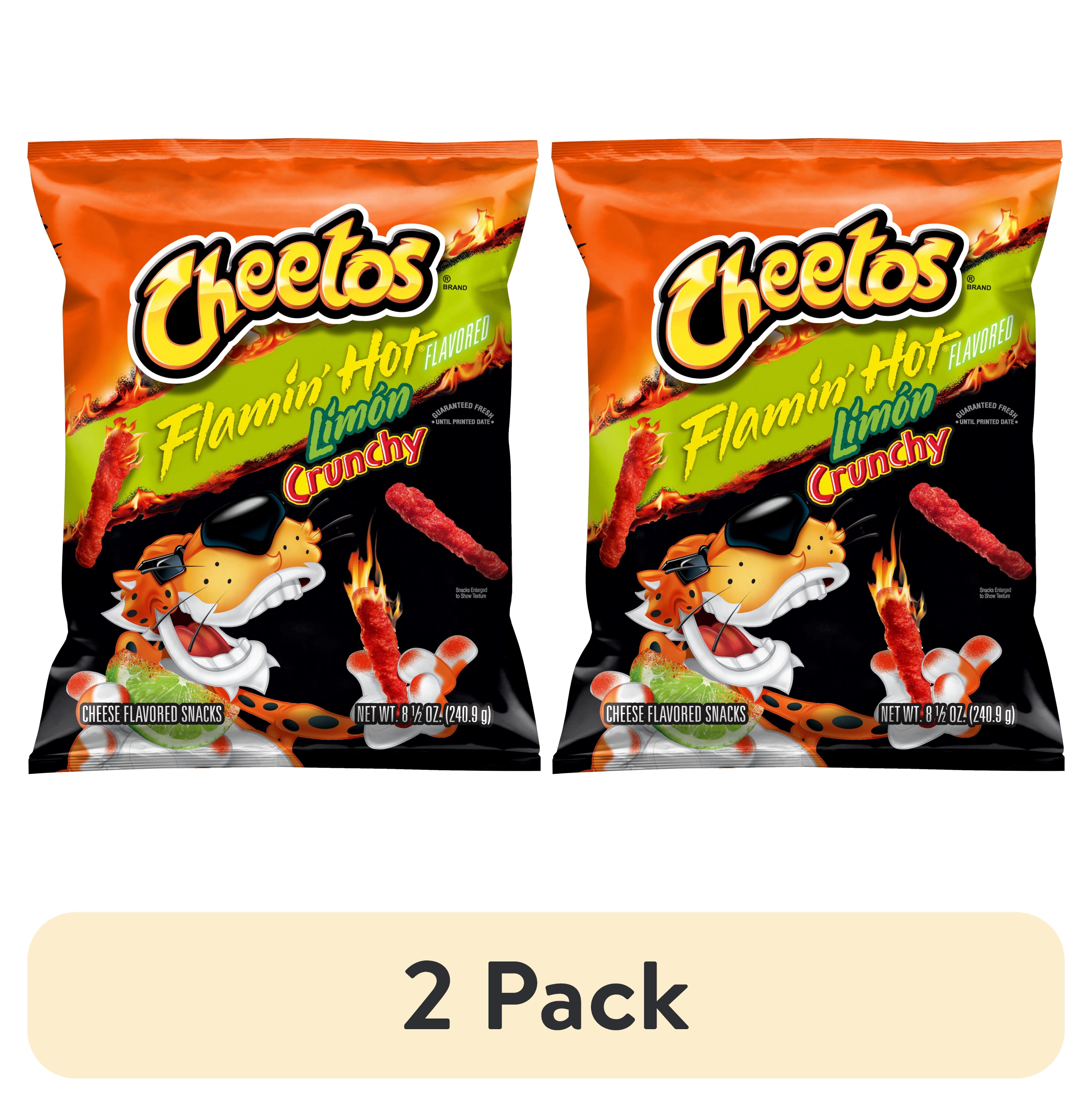 (2 pack) Cheetos Crunchy Flamin' Hot Limon, Cheese Flavored Snacks, 8.5 ...