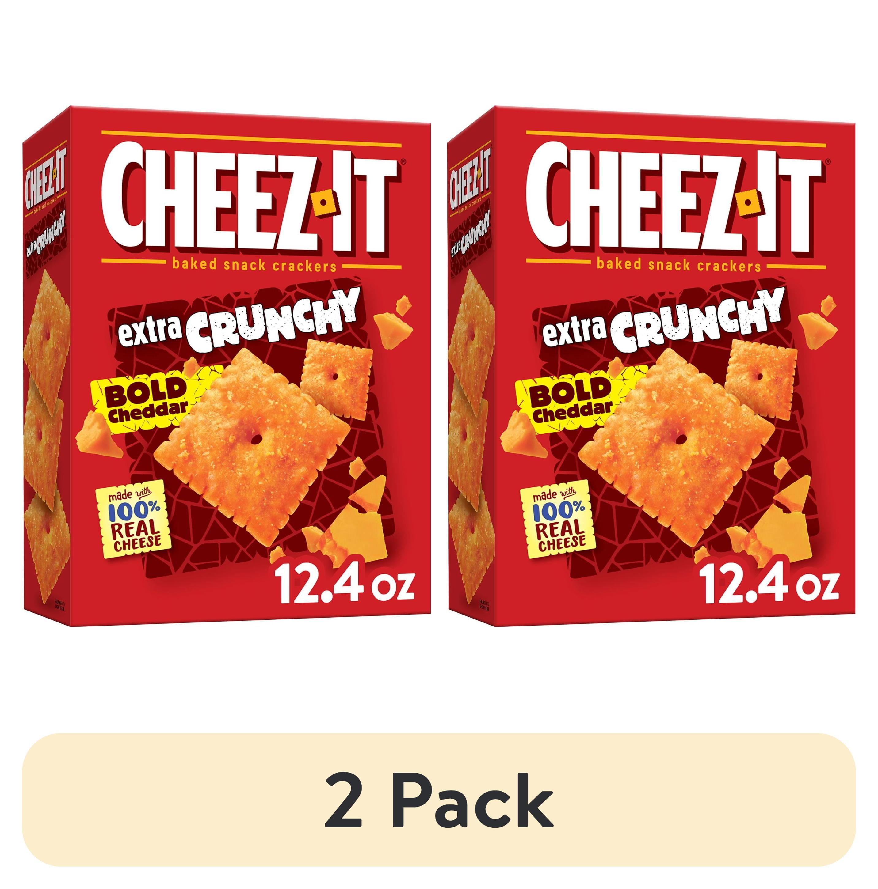 (2 pack) Cheez-It Extra Crunchy Bold Cheddar Cheese Crackers, Baked ...