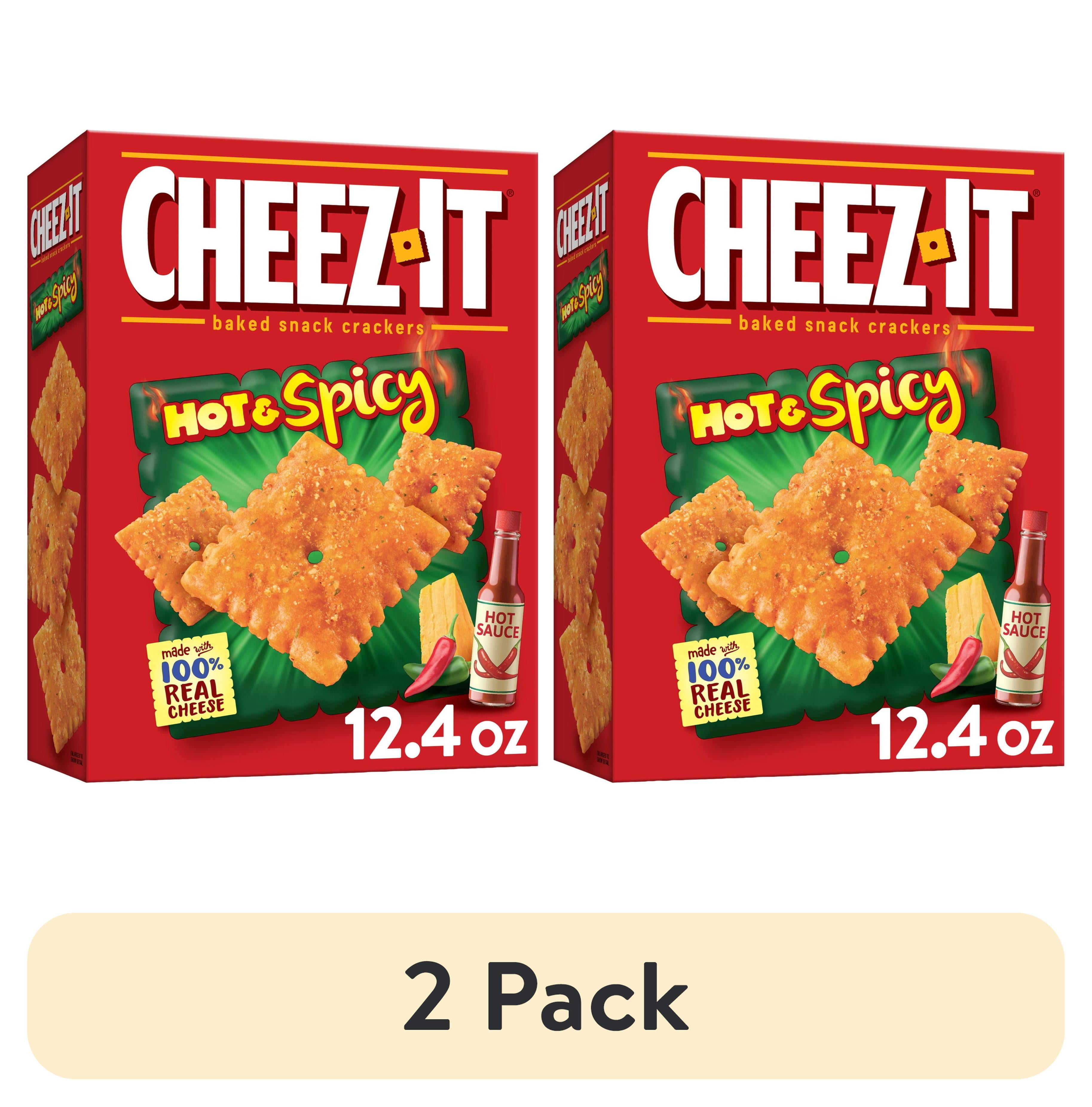(2 pack) Cheez-It Hot and Spicy Cheese Crackers, Baked Snack Crackers ...
