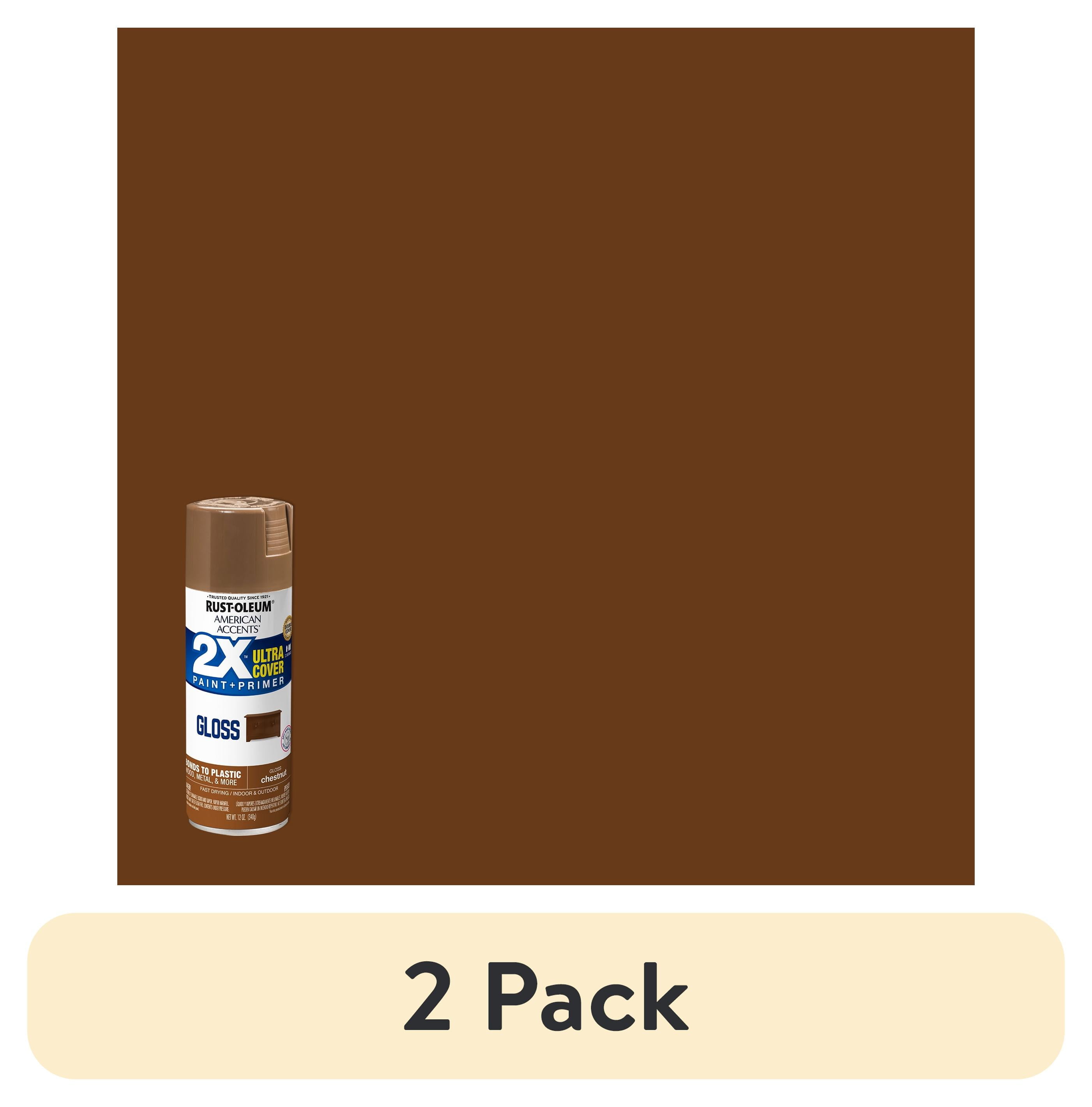 (2 pack) Chestnut, Rust-Oleum American Accents 2X Ultra Cover Gloss ...