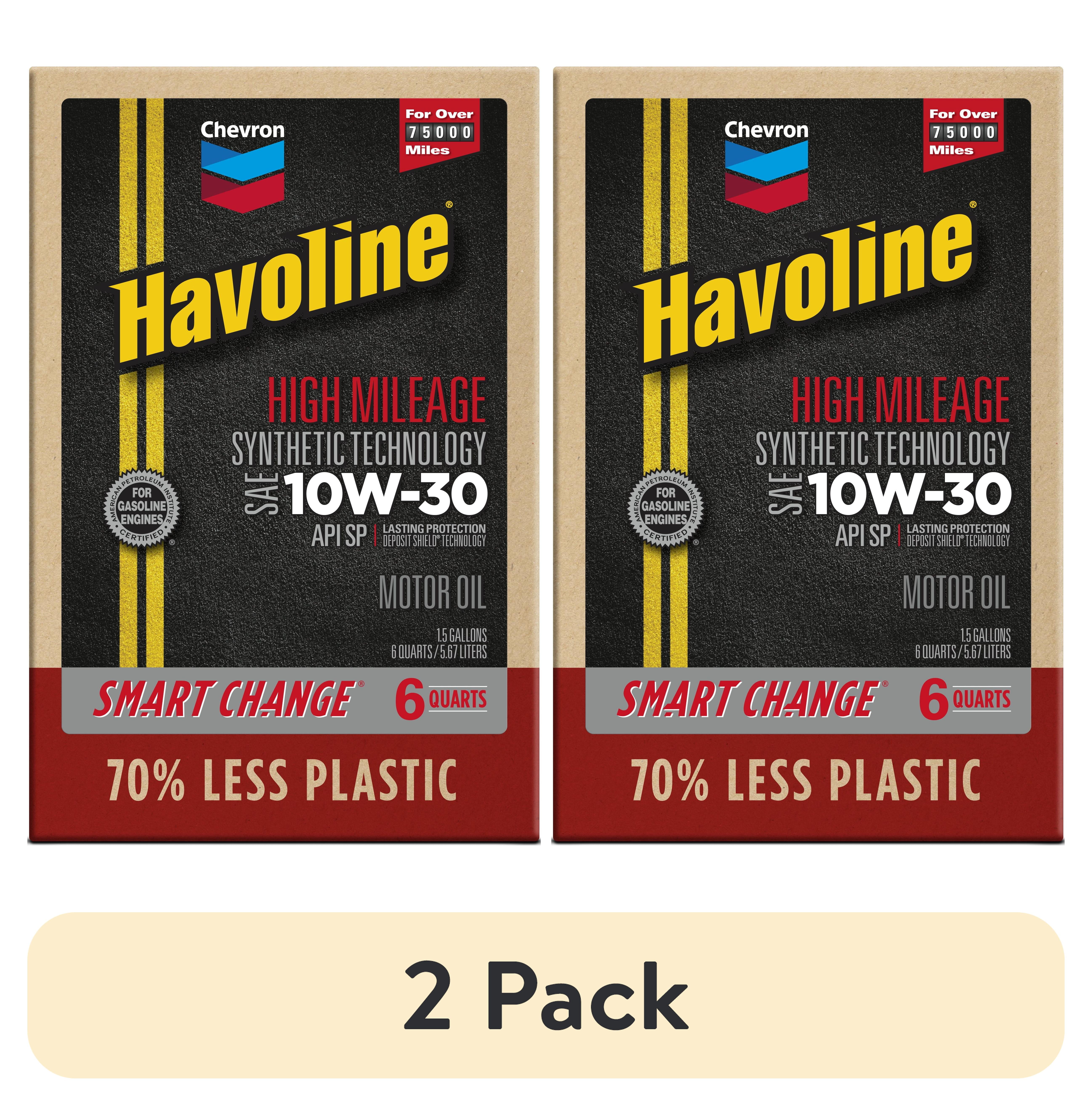 Free Shipping! Chevron Havoline High Mileage Synthetic Motor Oil 10W-30 ...