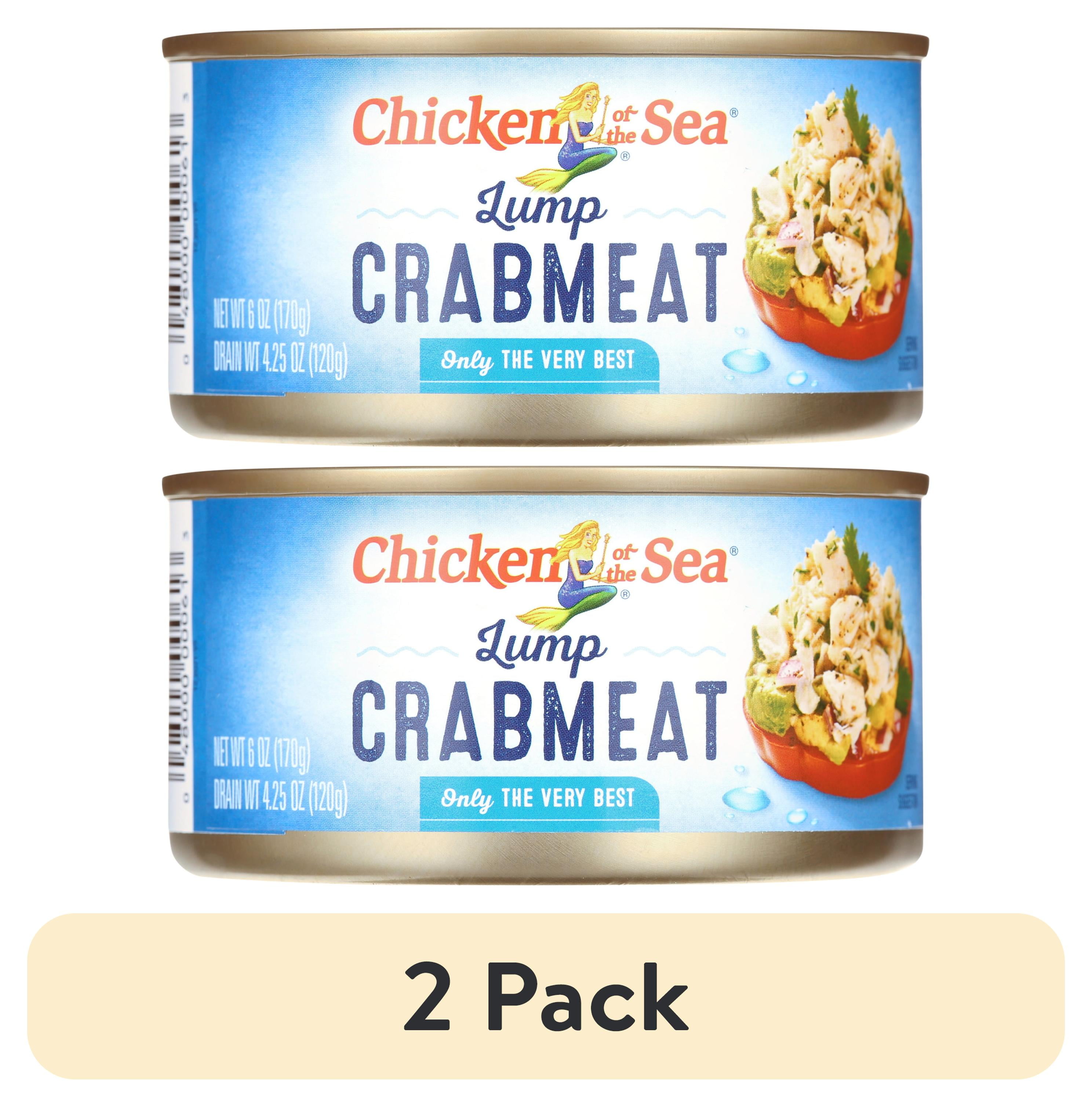 (2 pack) Chicken of the Sea Wild Caught Lump Crabmeat 6 oz - Walmart.com