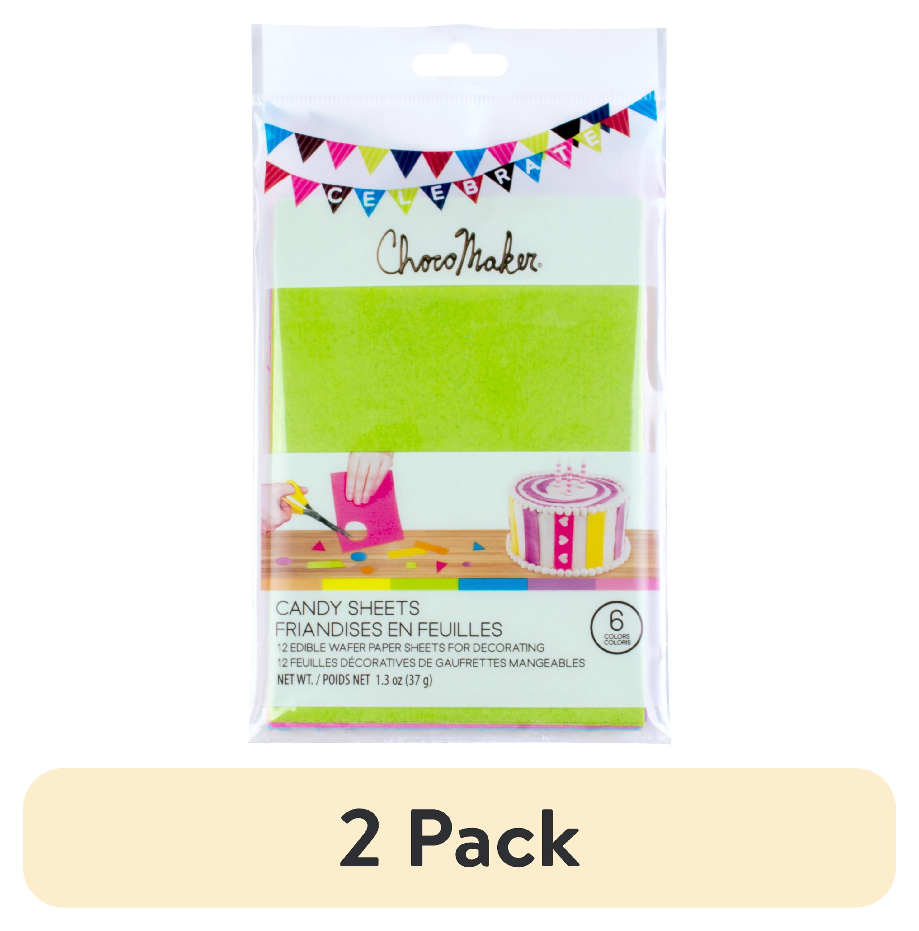 (2 pack) ChocoMaker(R) Edible Wafer Paper Candy Sheets 12 Sheets/pkg ...