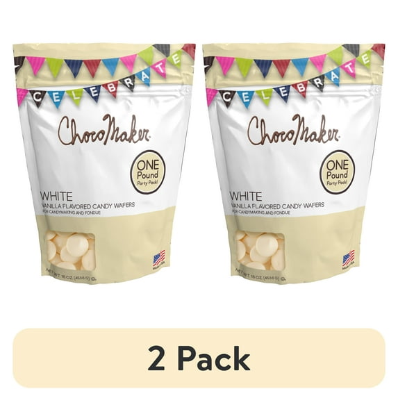 (2 pack) ChocoMaker Vanilla Flavored Candy Wafers Candy Melts,16 oz ...