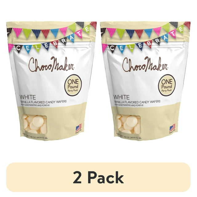 (2 pack) ChocoMaker Vanilla Flavored Candy Wafers Candy Melts,16 oz ...