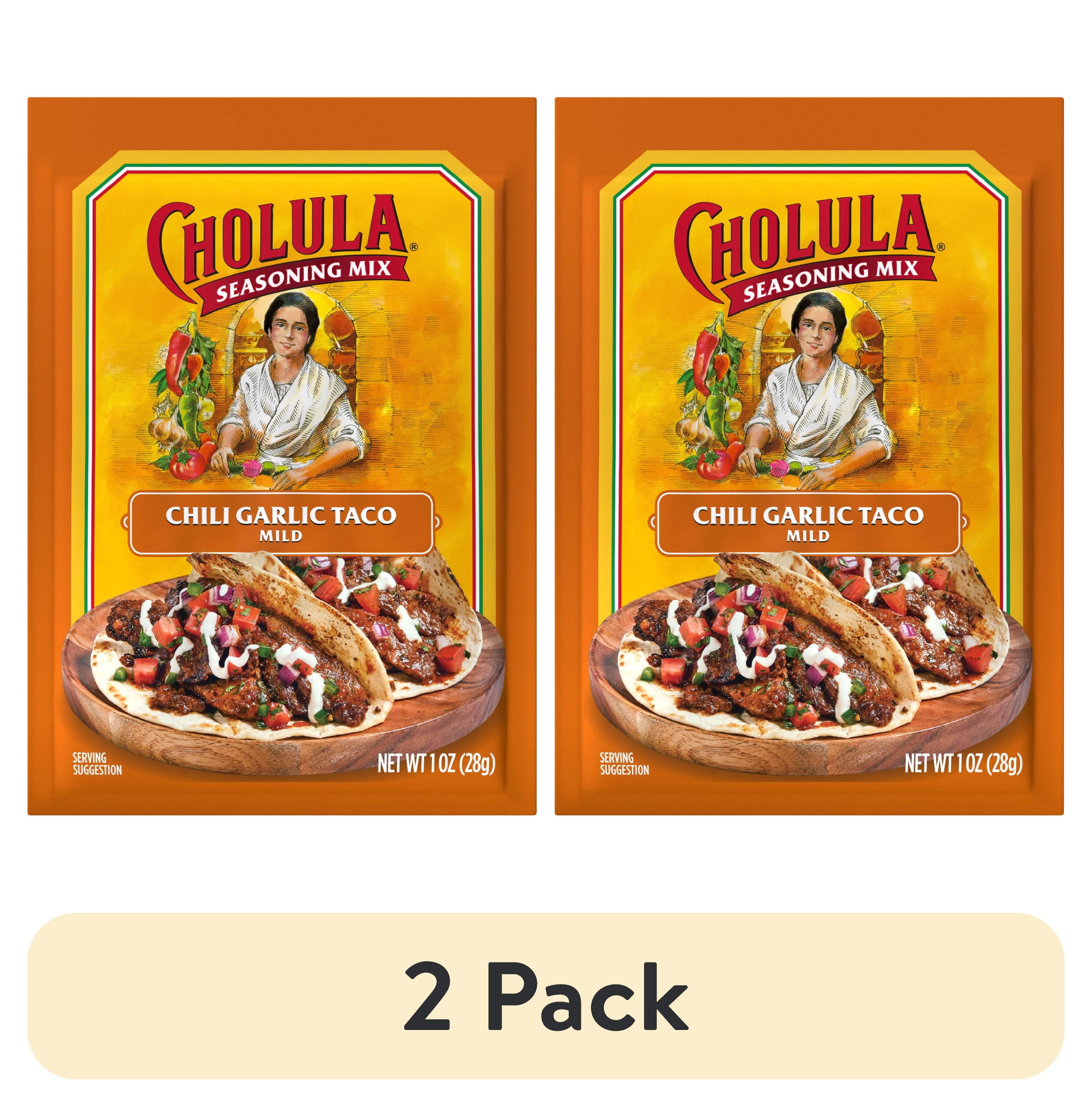 (2 pack) Cholula Chili Garlic Taco - Mild Recipe Mix, 1.0 oz Packet ...