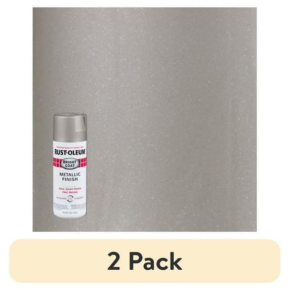 (2 pack) Chrome, Rust-Oleum Stops Rust Bright Coat Metallic Spray Paint ...