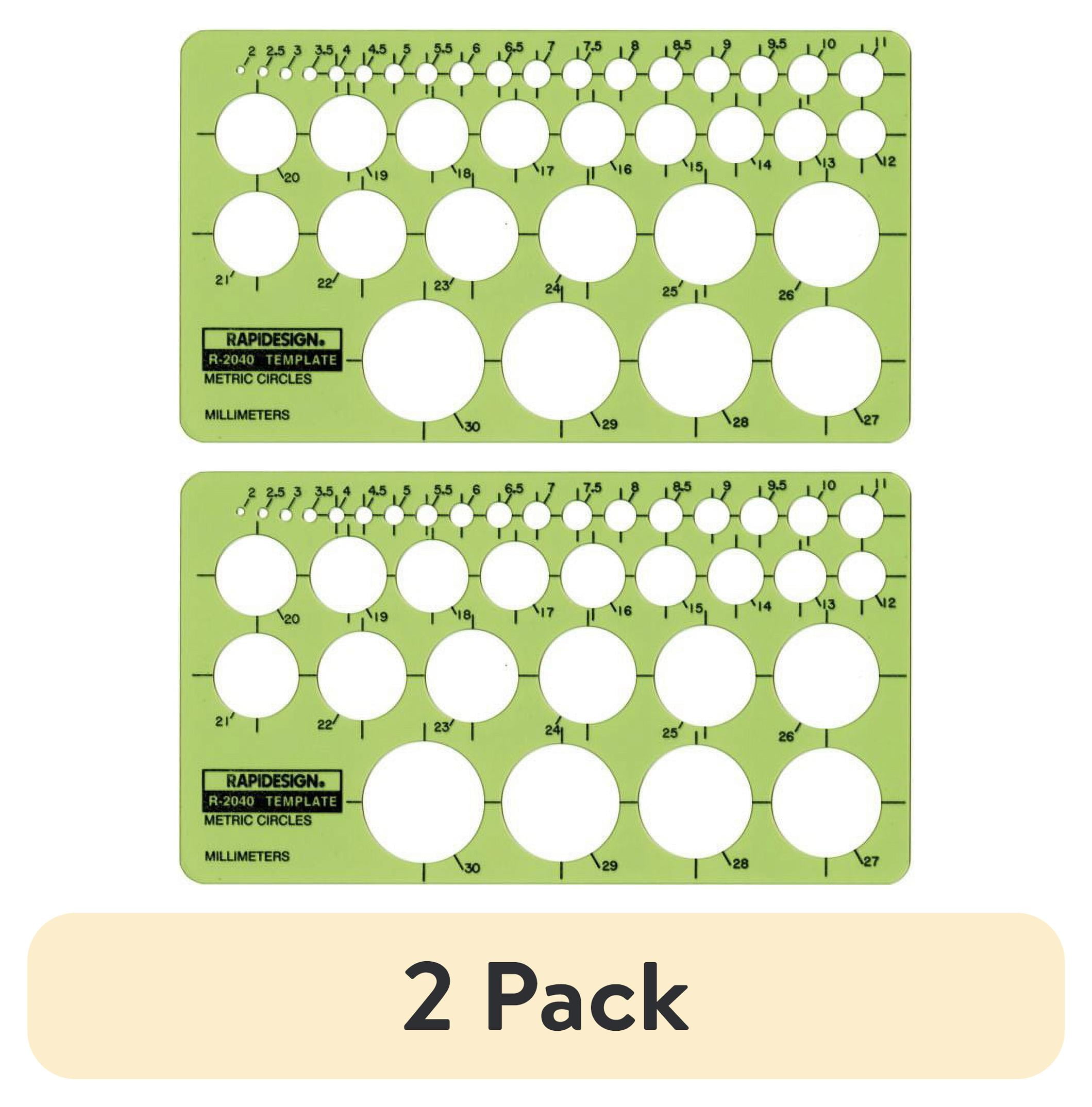 (2 pack) Circle Drafting Templates R-2040 Berol Rapidesign metric ...