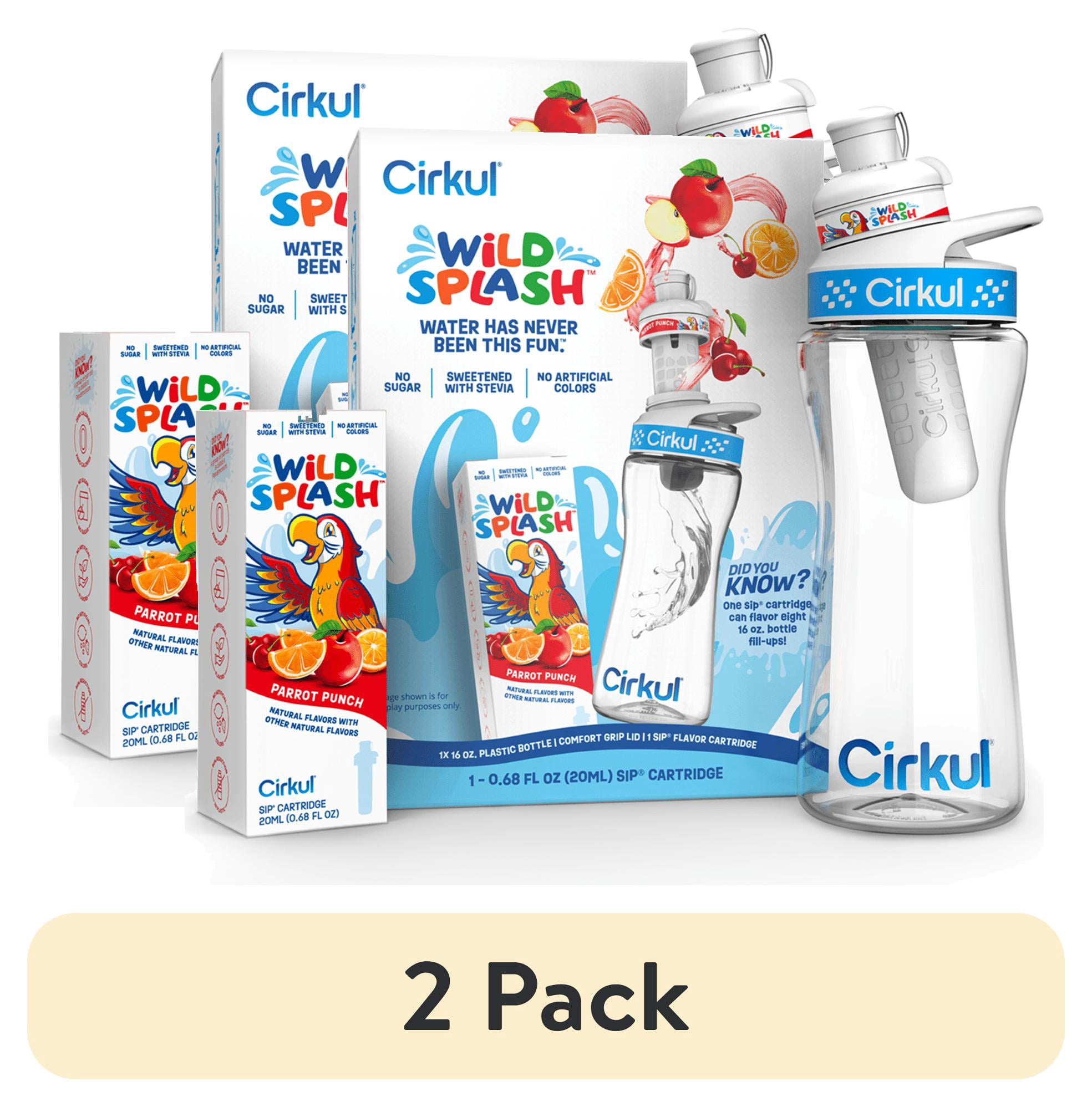 (2 pack) Cirkul 16oz Plastic Water Bottle Starter Kit with Blue Lid, 1 ...