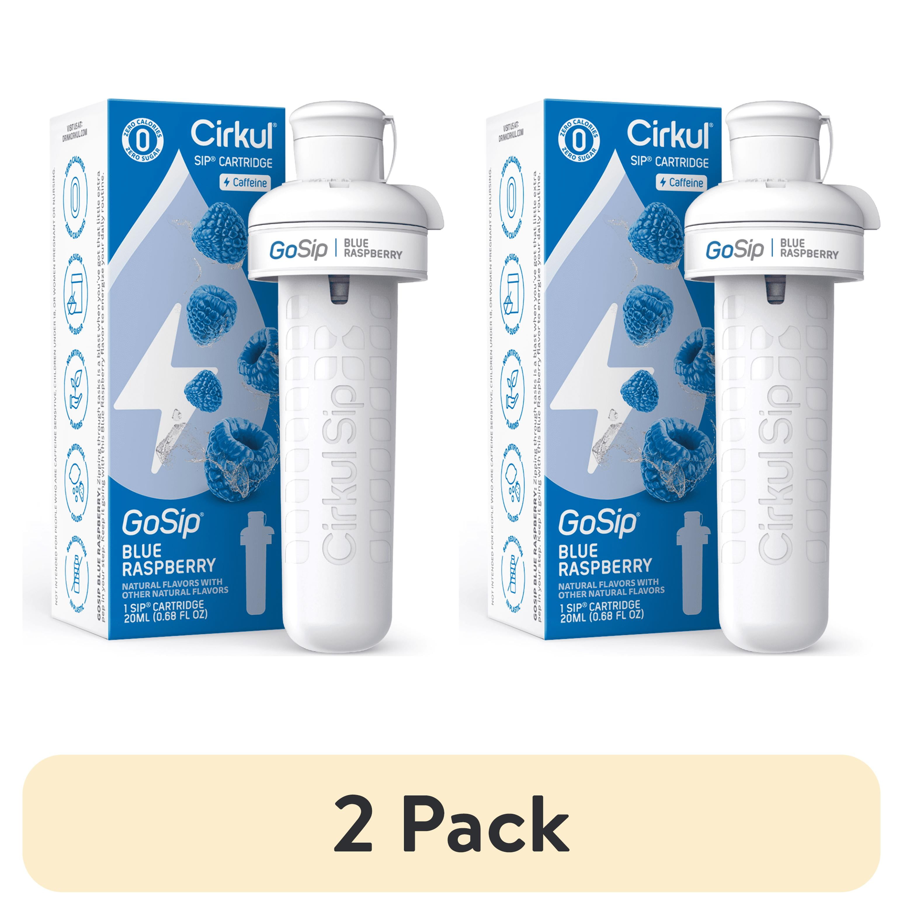(2 pack) Cirkul GoSip Blue Raspberry Flavor Cartridge, Drink Mix, 1 ...